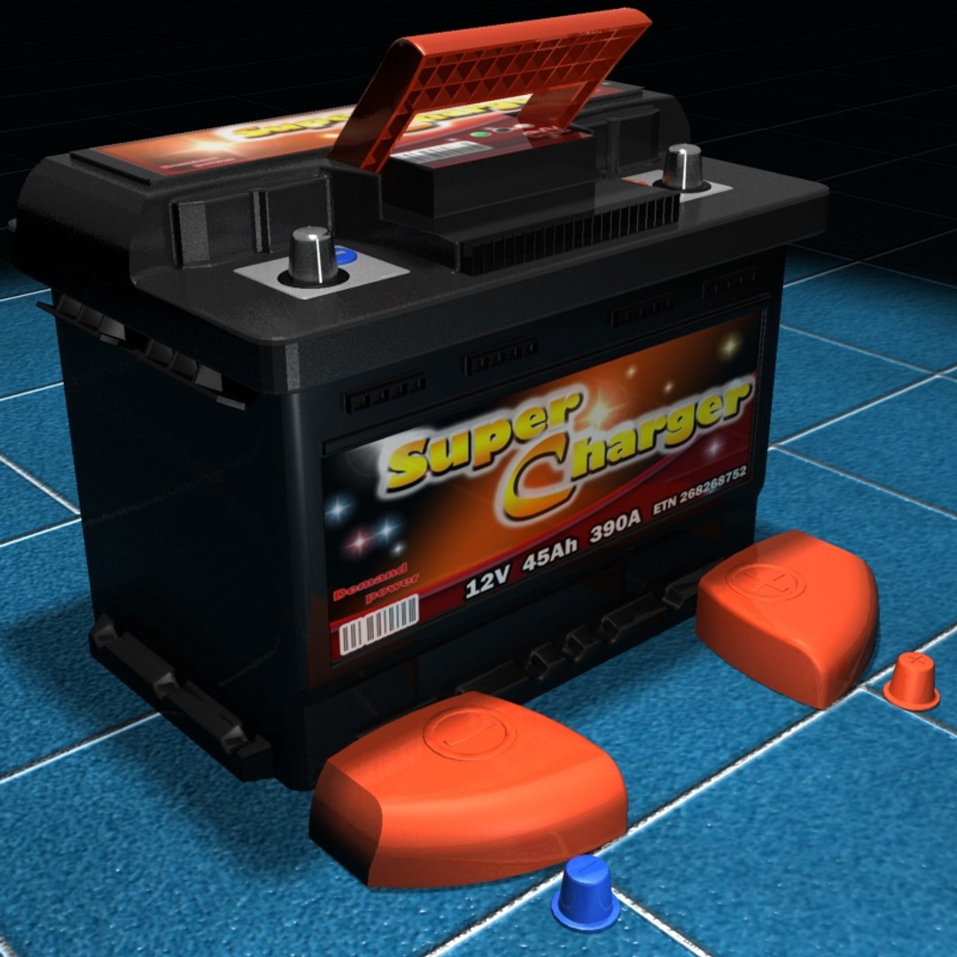 3d model car battery