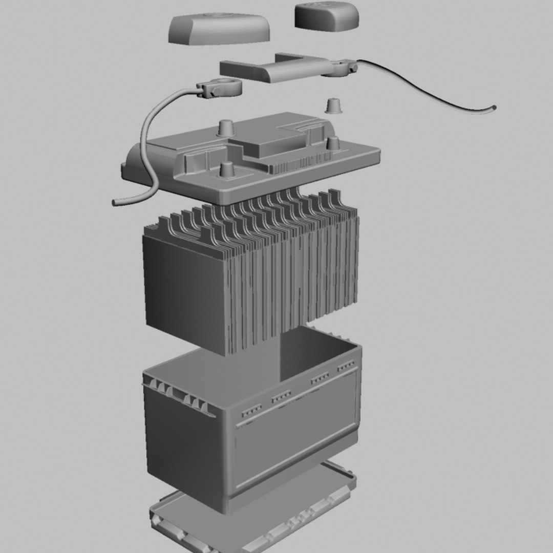3d model car battery