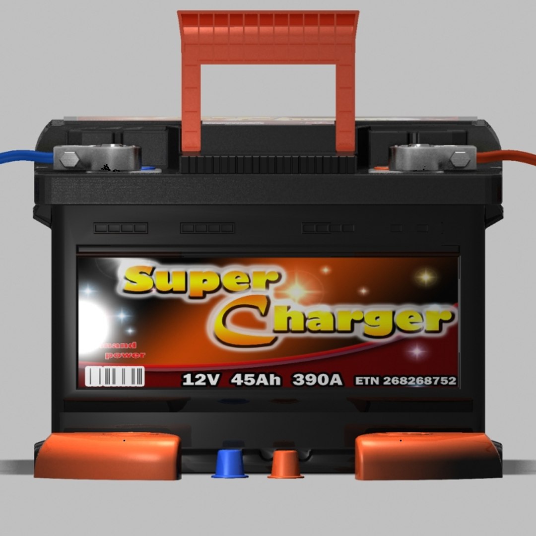 3d model car battery