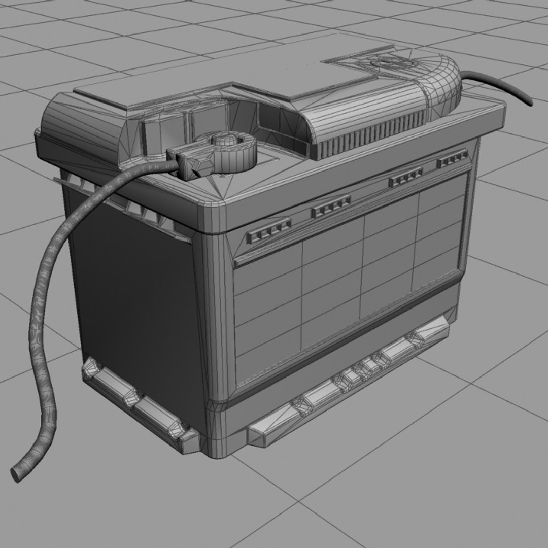 3d model car battery