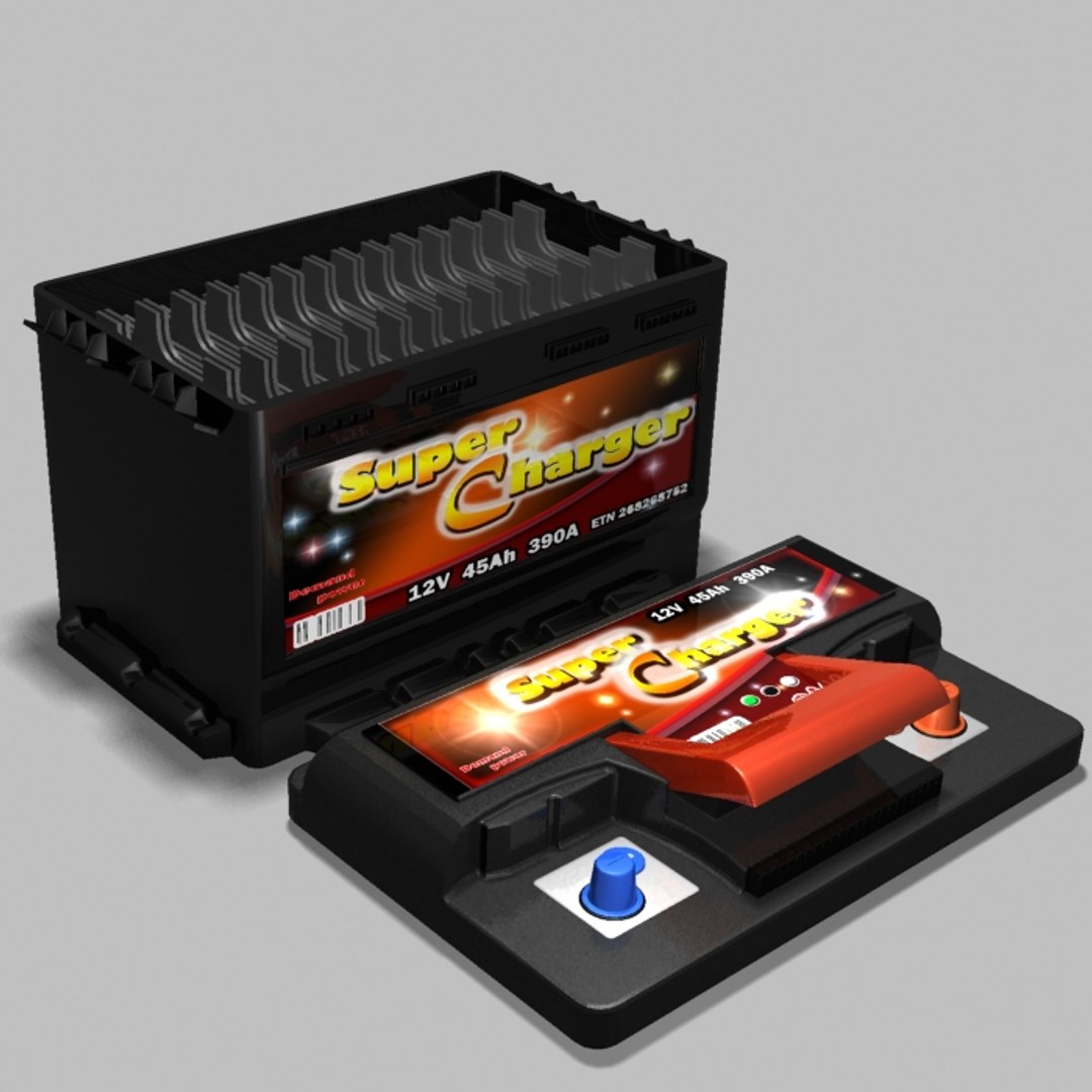 3d Model Car Battery