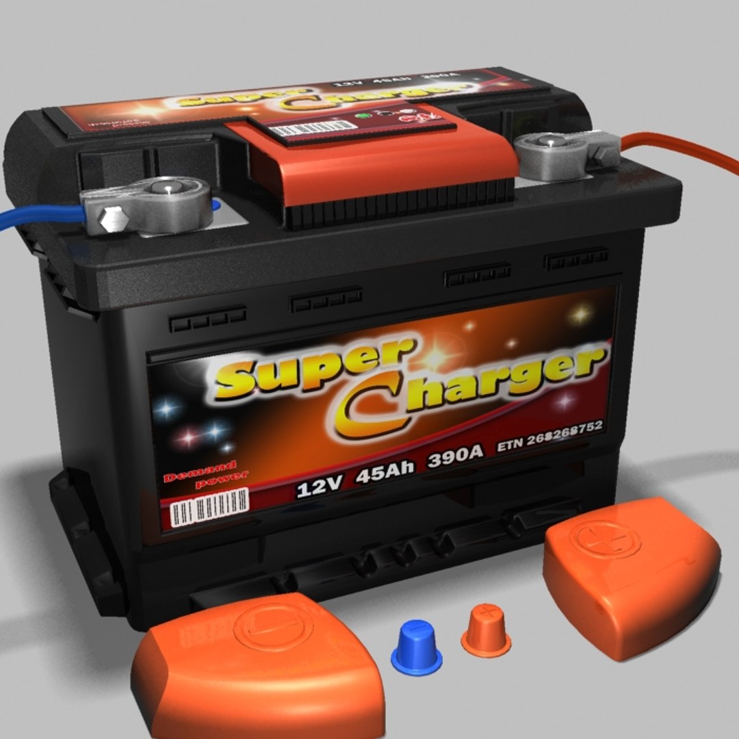 3d Model Car Battery