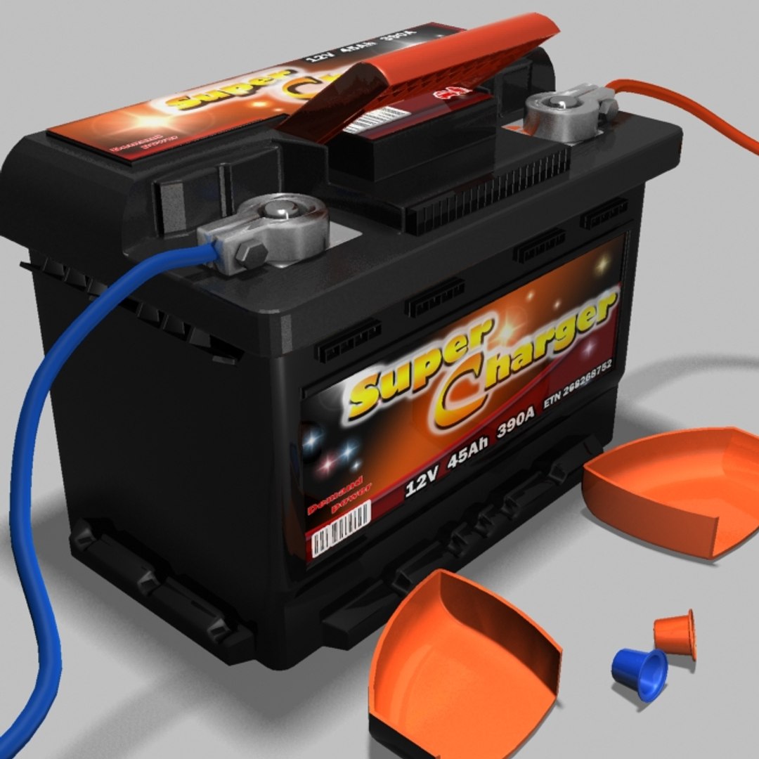 3d model car battery