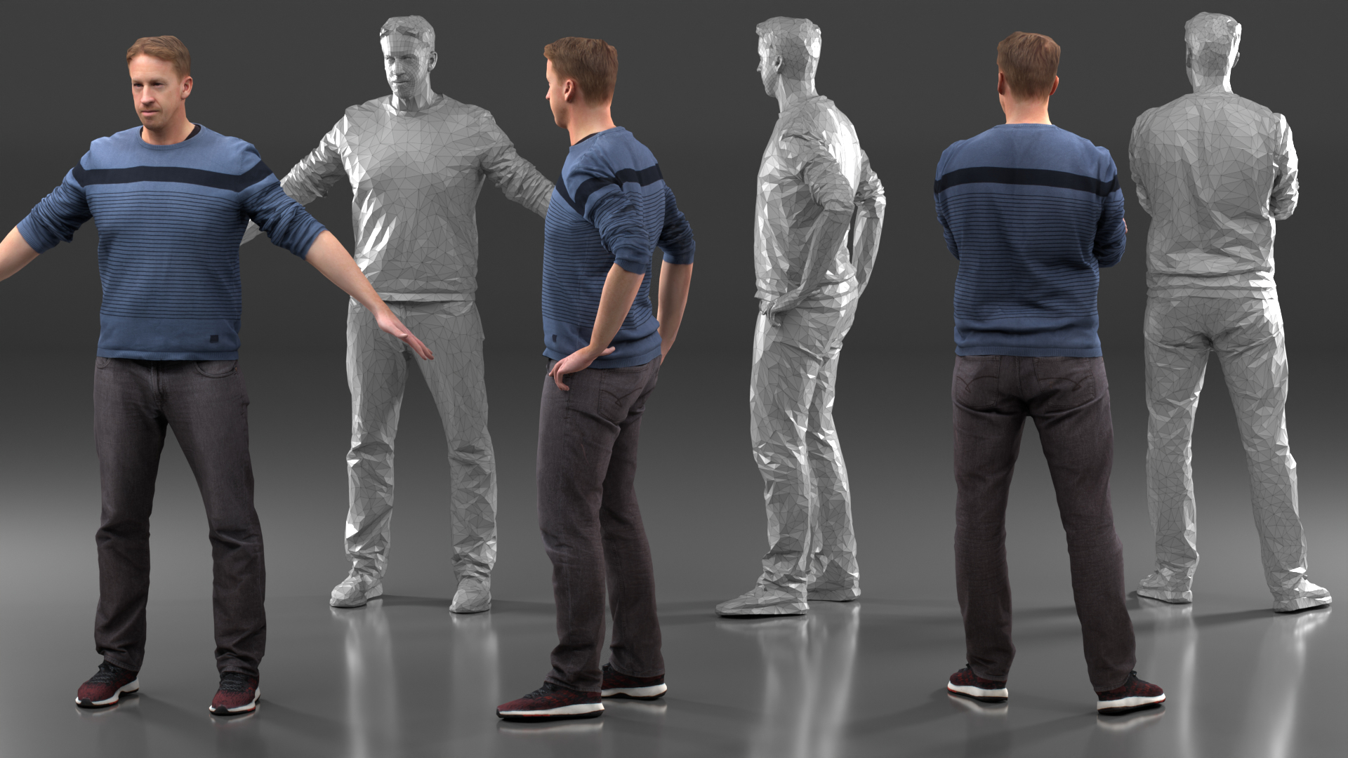 3D Rigged Man Character - 3D Scanned Figure 0026 - TurboSquid 2409699