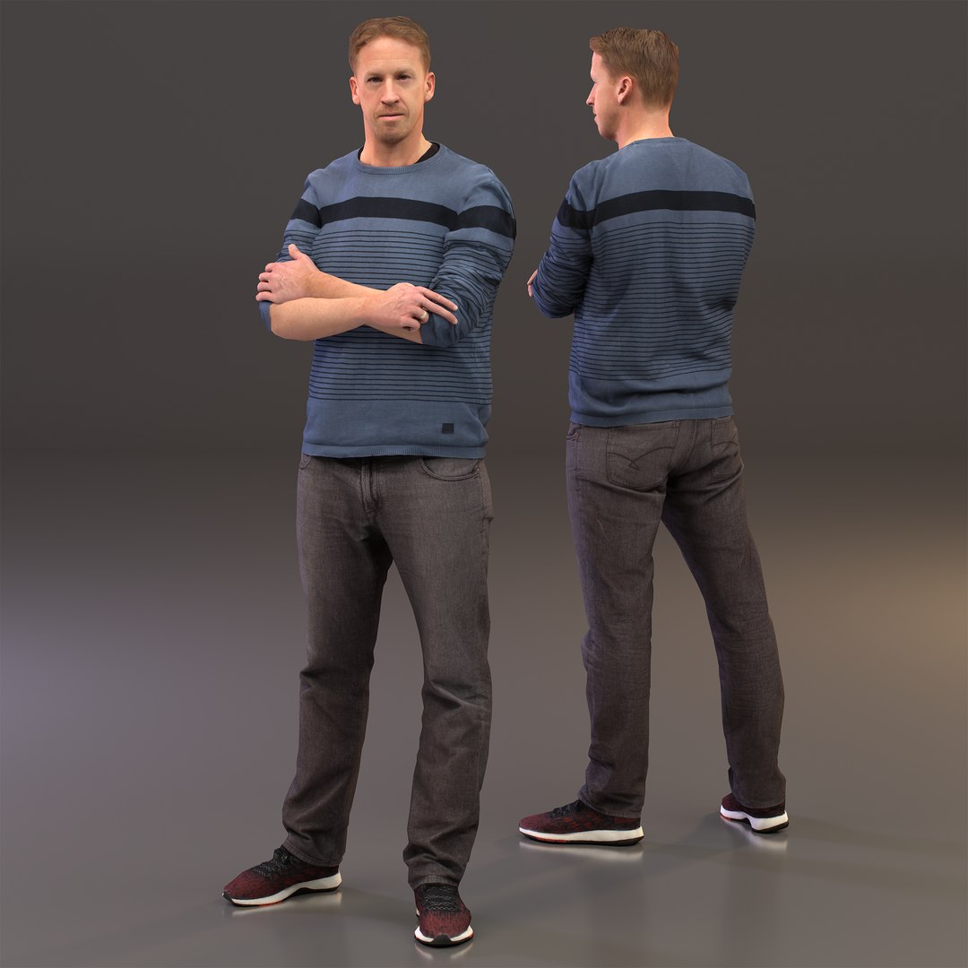 3D Rigged Man Character - 3D Scanned Figure 0026 - TurboSquid 2409699
