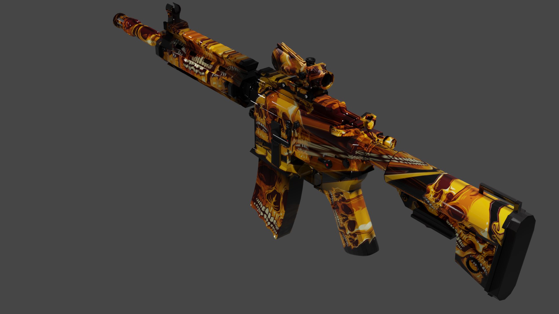 Scope weapon 4x 3D model - TurboSquid 1695416