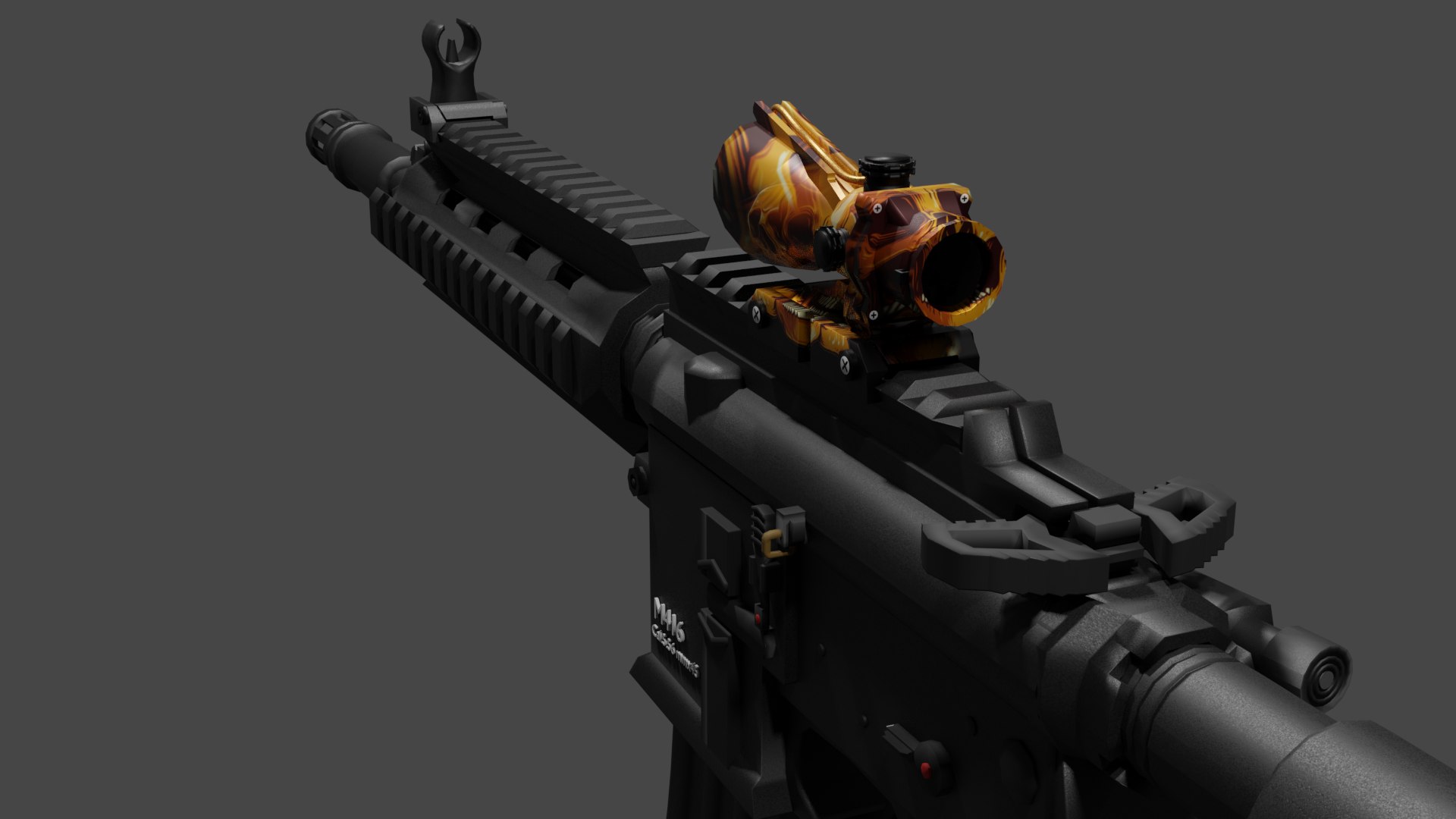 Scope weapon 4x 3D model - TurboSquid 1695416