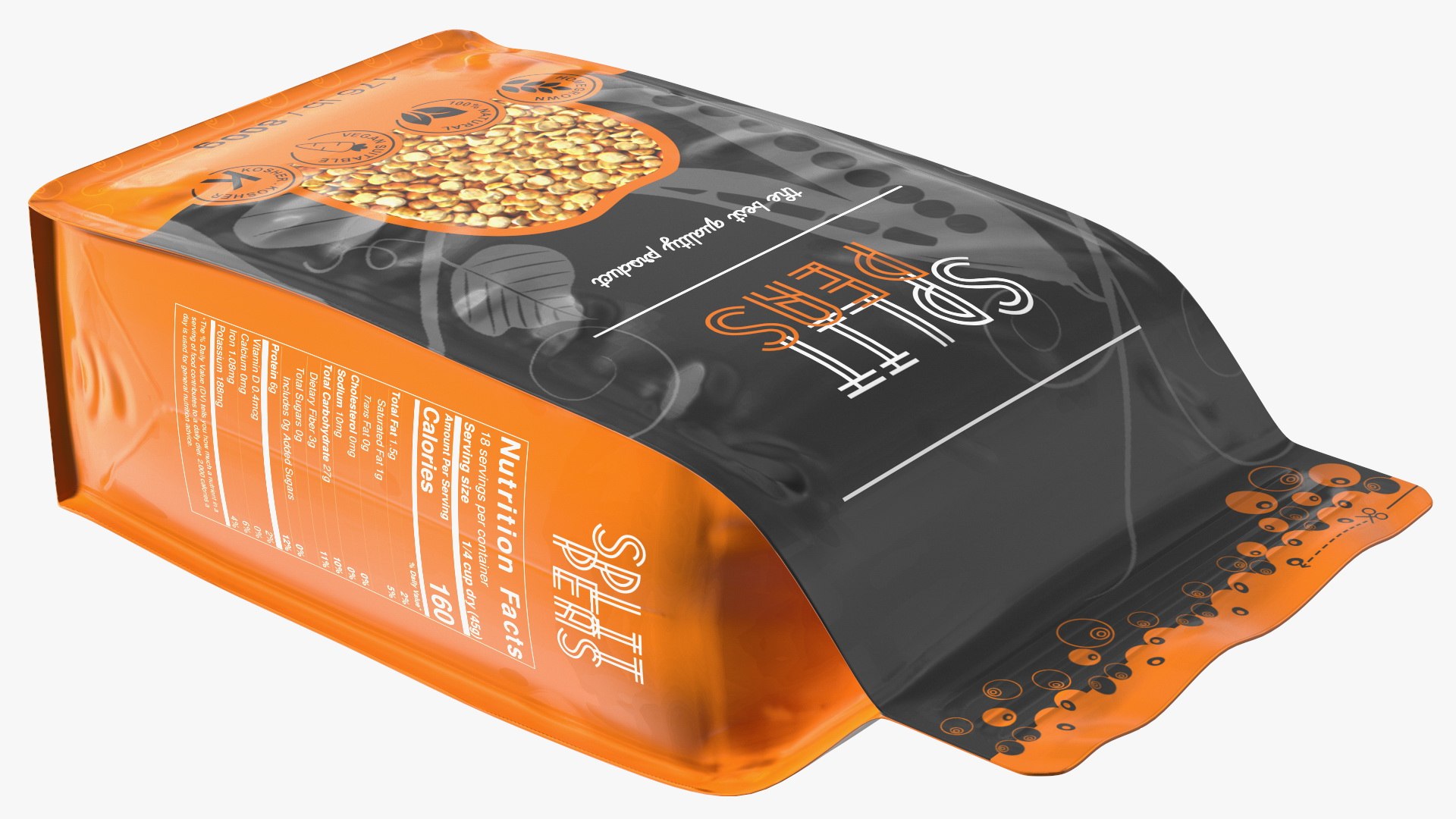 Split Peas Package 3D model - TurboSquid 1812122