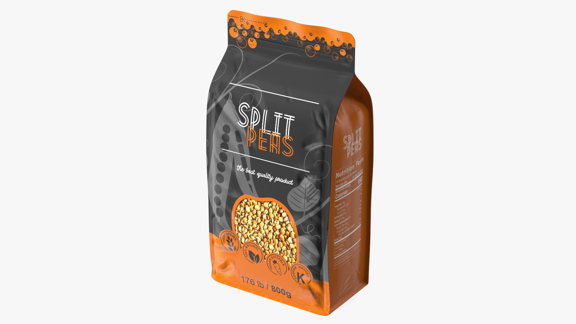 Split Peas Package 3D model - TurboSquid 1812122