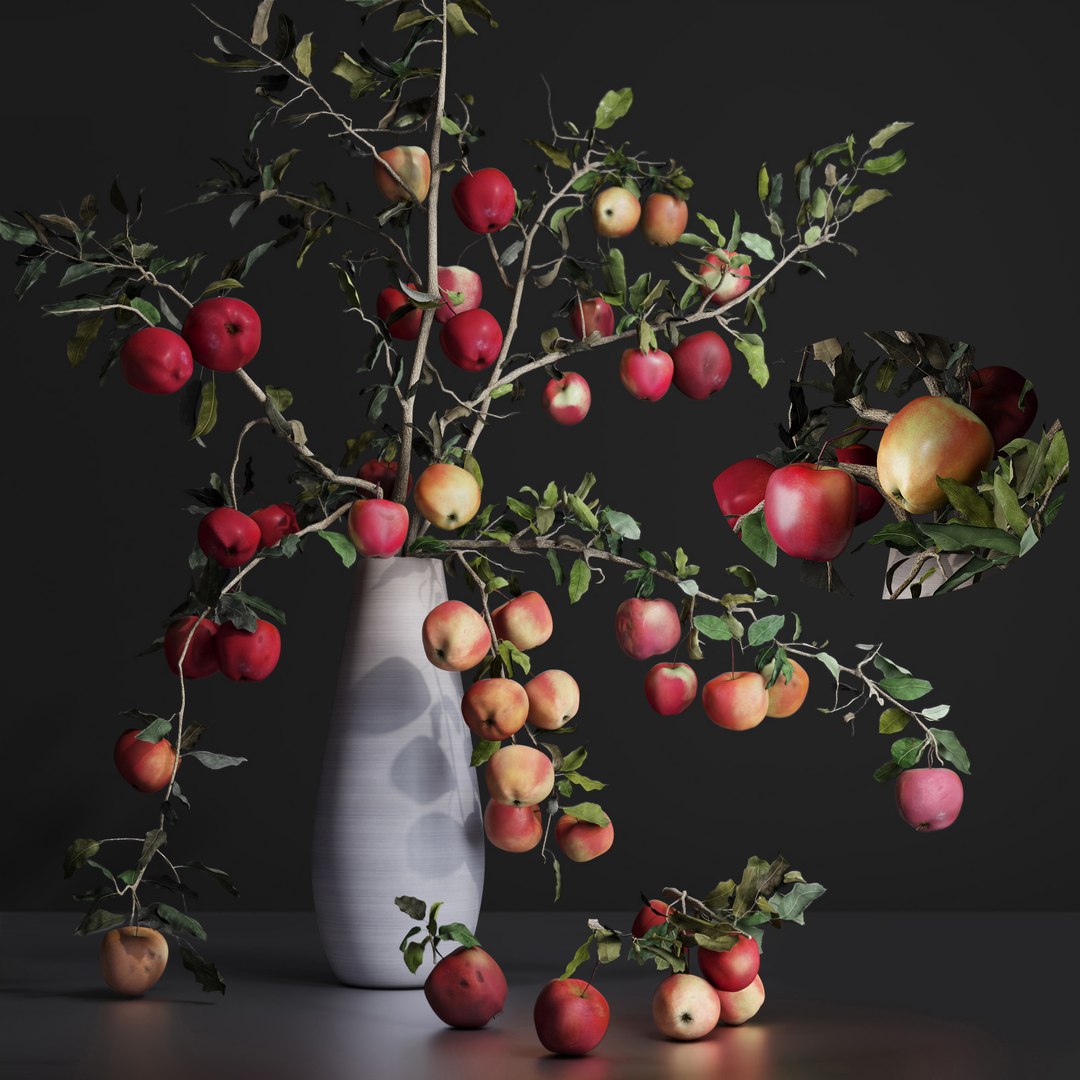 3D Model Red Cherry Tomato Apple - TurboSquid 1522934