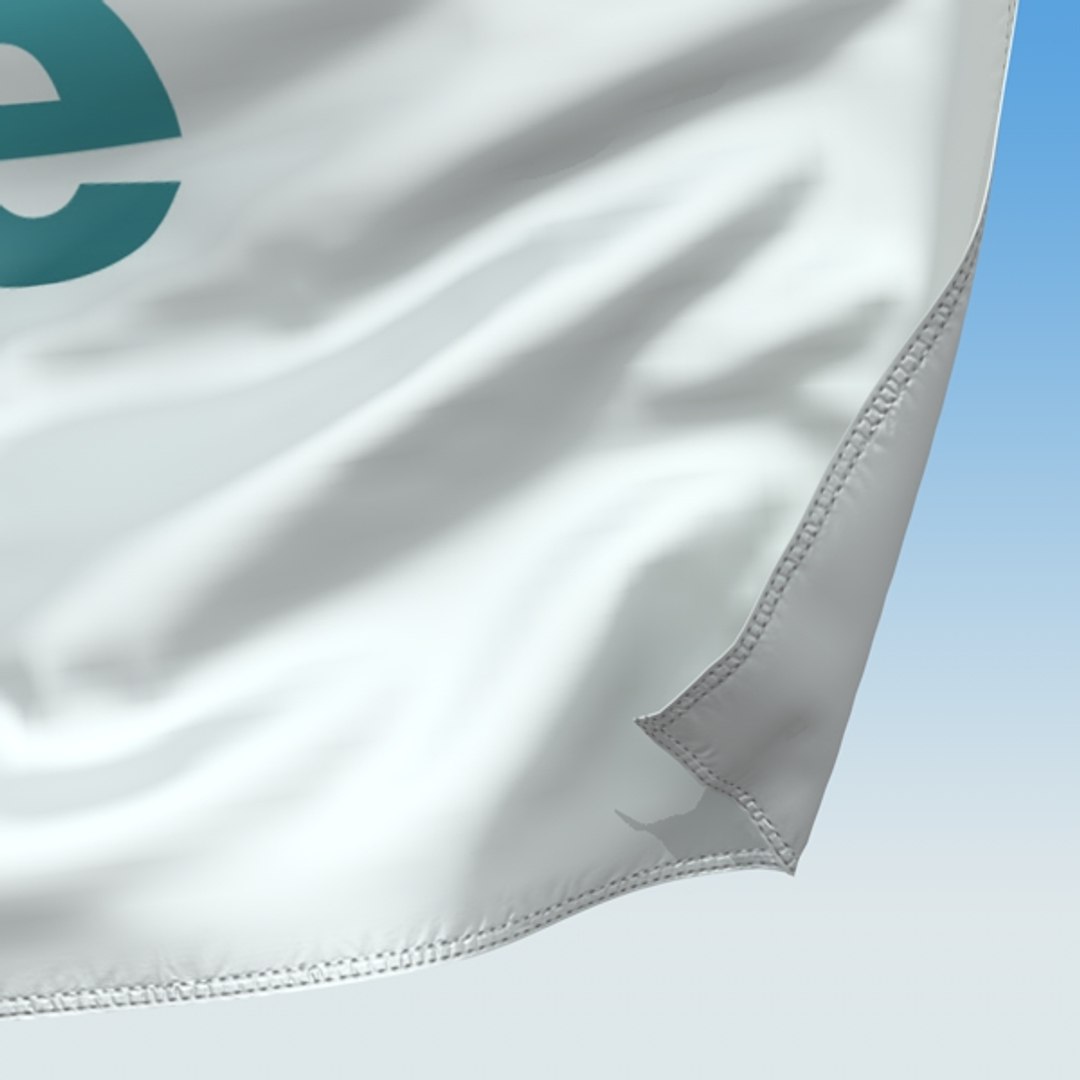 3d Animation Waving Flag Model