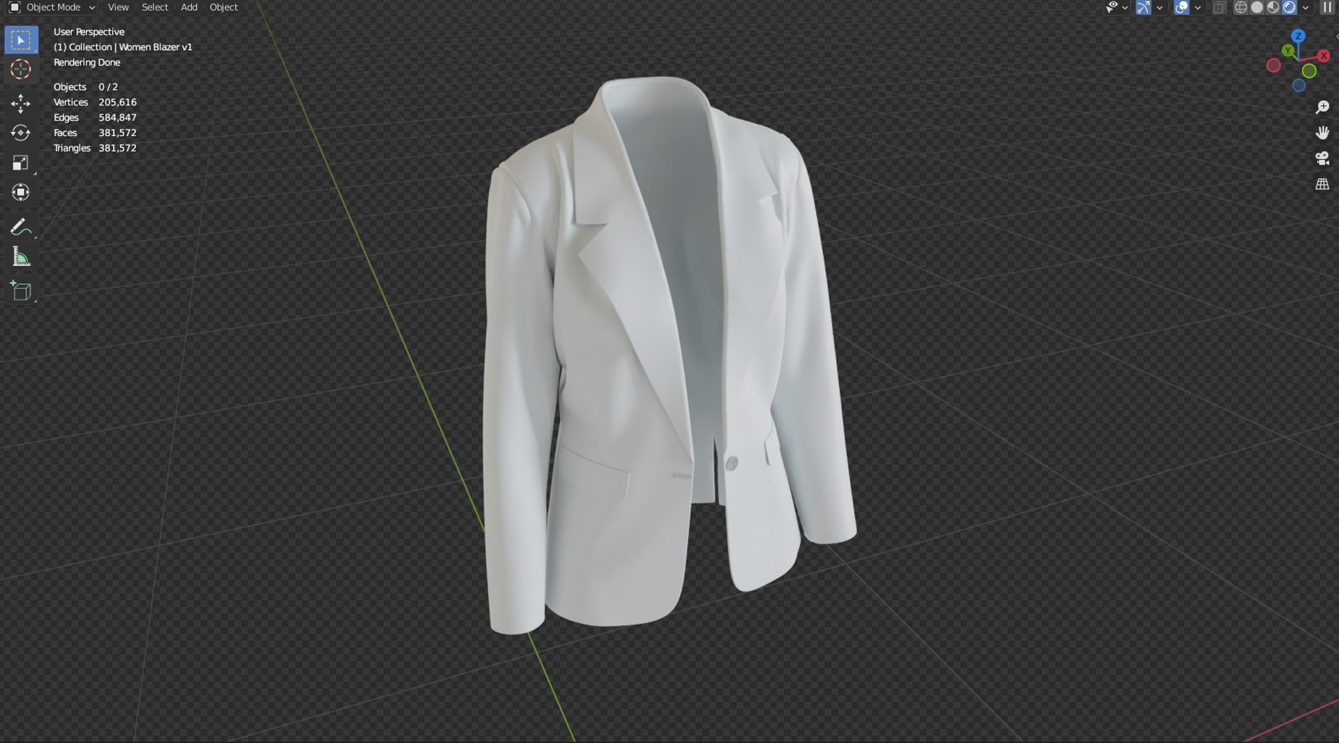 Women Blazer 3D Model - TurboSquid 1877107