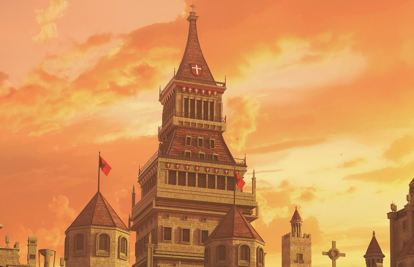 Fantasy Wall Castle Landscape. 3D - TurboSquid 1721019