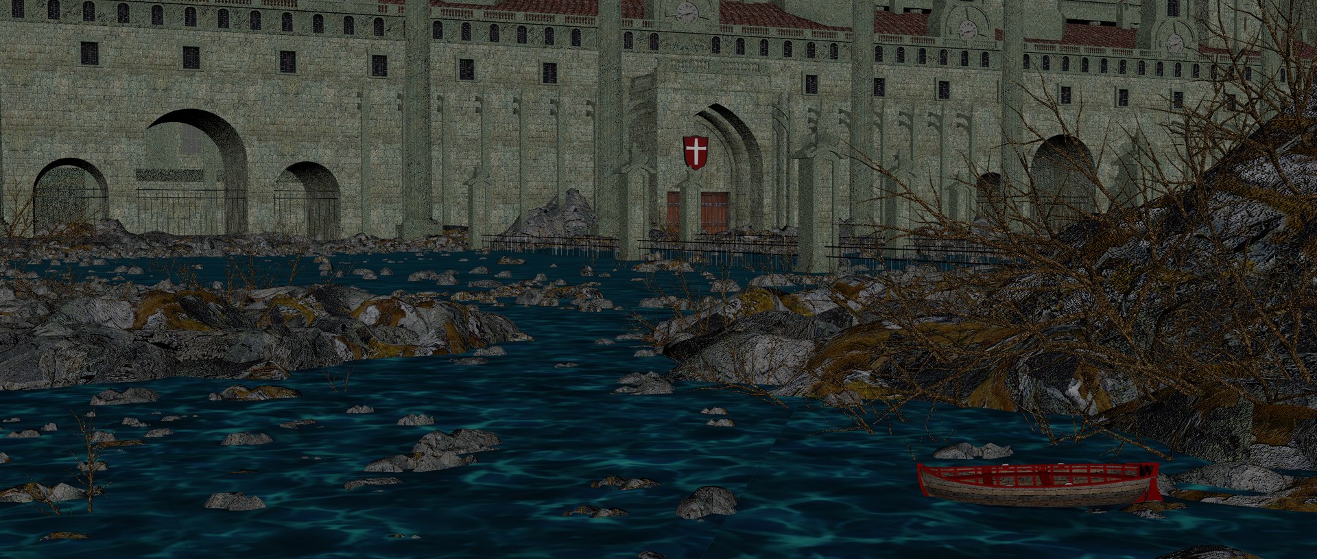 Fantasy Wall Castle Landscape. 3D - TurboSquid 1721019