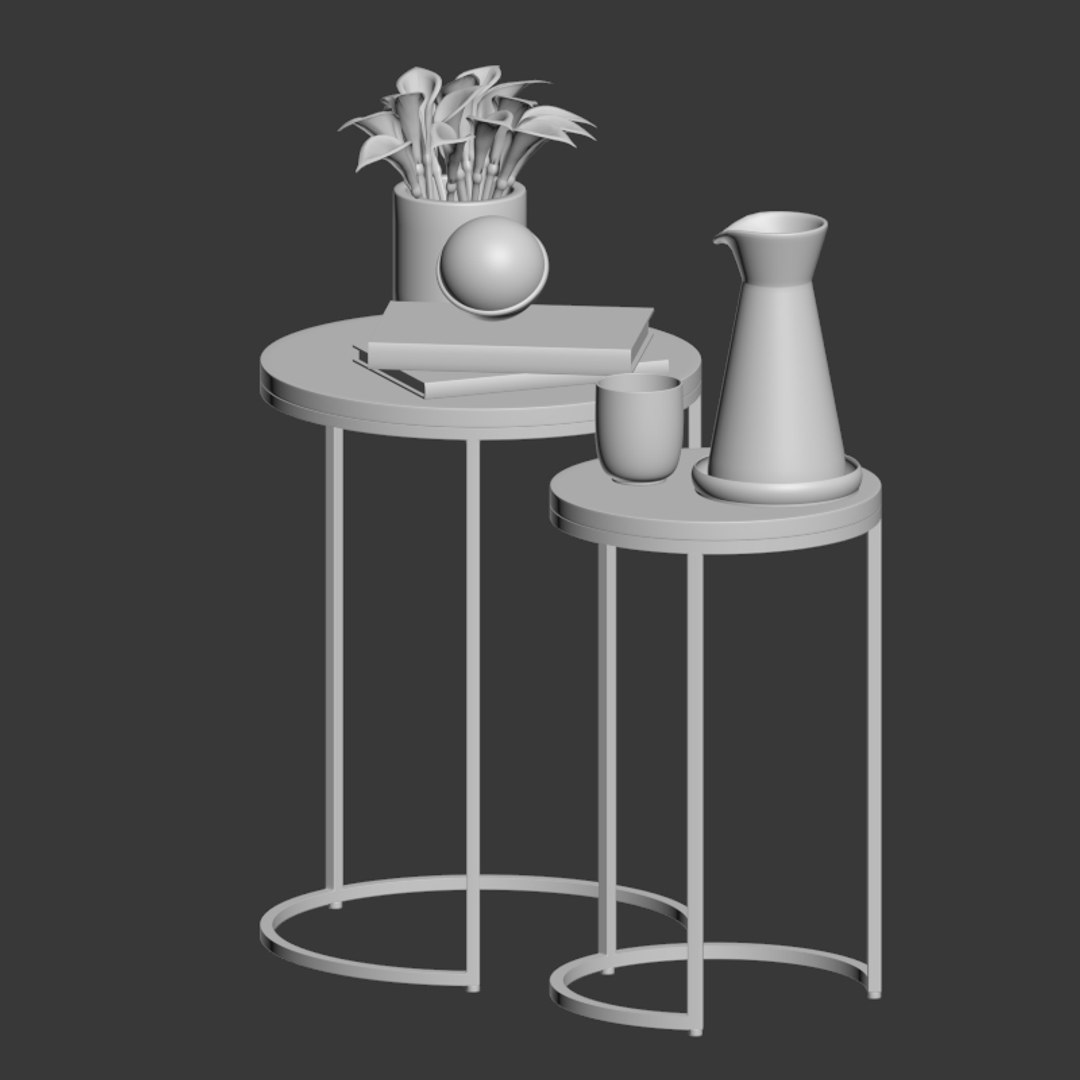3D Nesting Tables Set - - TurboSquid 1565859