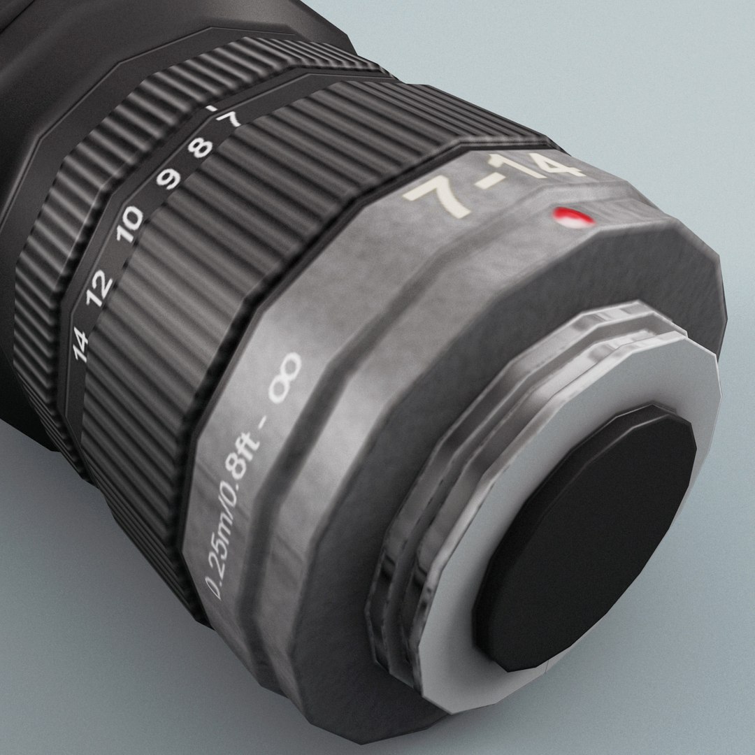 3d Model Of Camera Kit Lens V3
