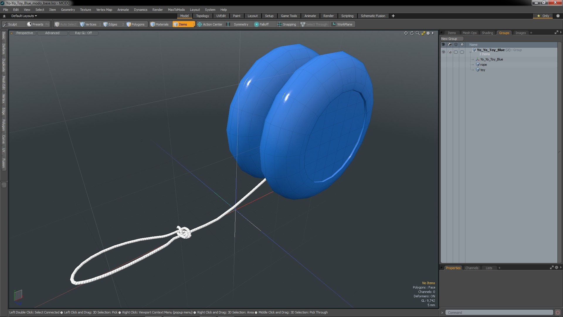 Yo-Yo Toy Blue 3D - TurboSquid 2120544
