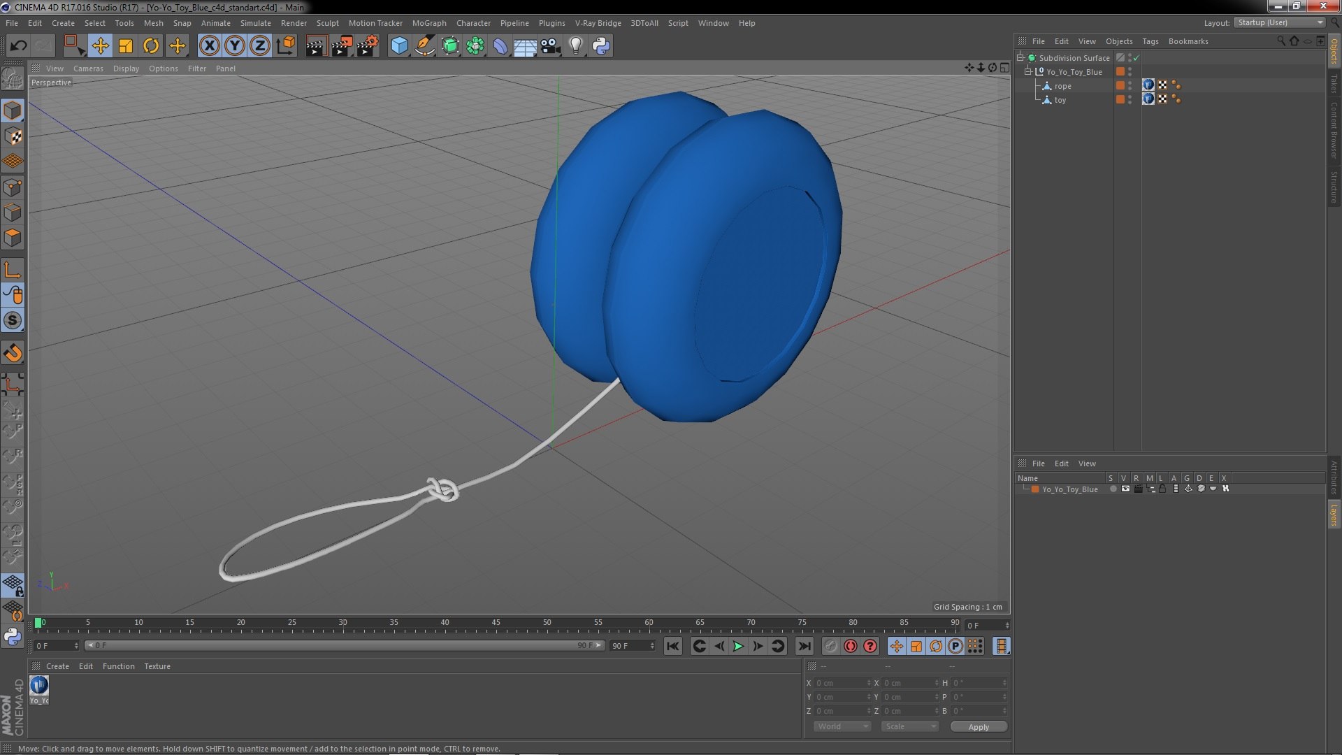 Yo-Yo Toy Blue 3D - TurboSquid 2120544