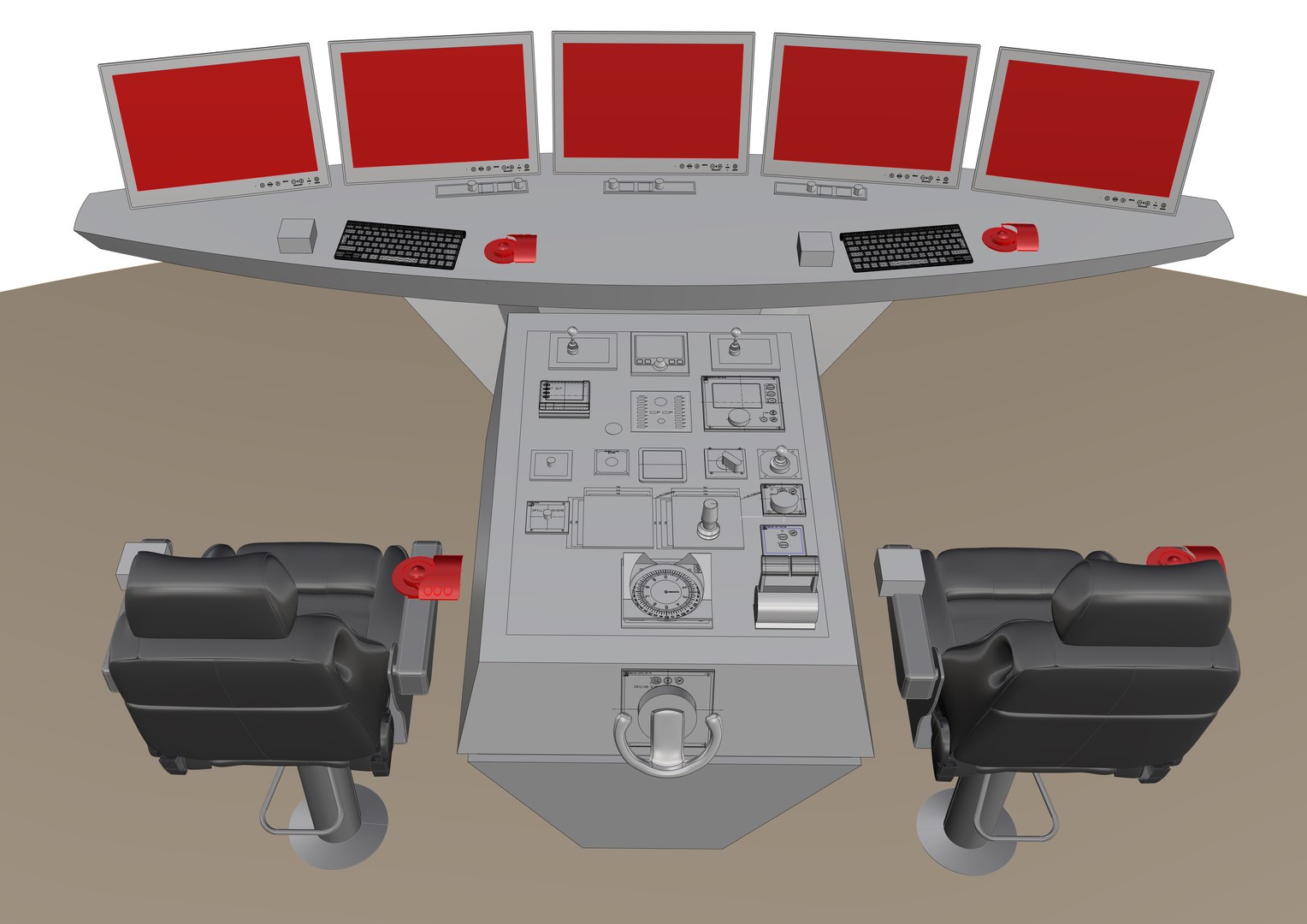 3d Command Center Room Model