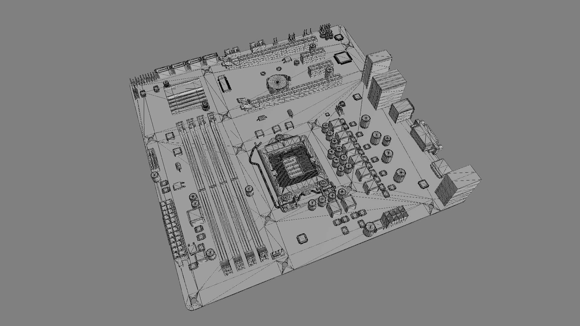 3D Model PC Motherboard MicroATX Mk05 - TurboSquid 1994185