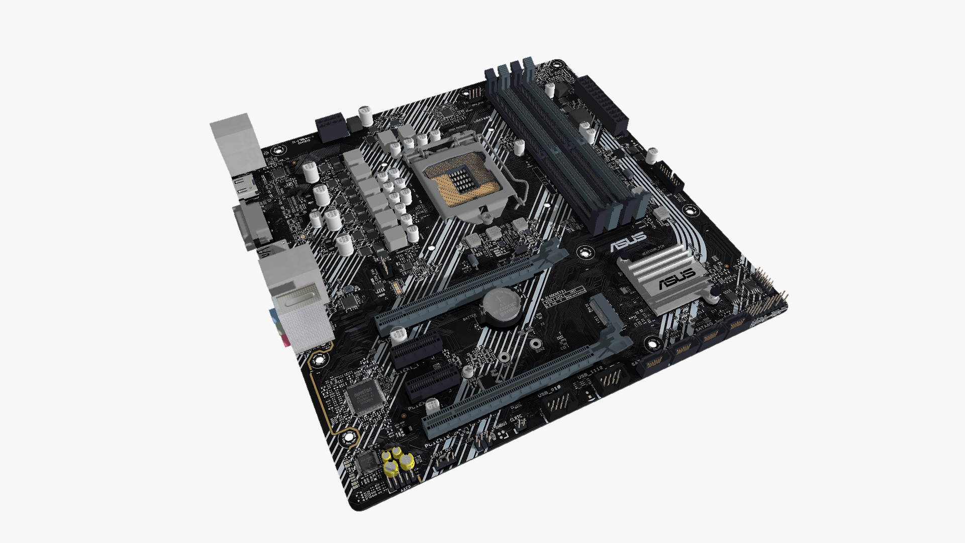 3D Model PC Motherboard MicroATX Mk05 - TurboSquid 1994185
