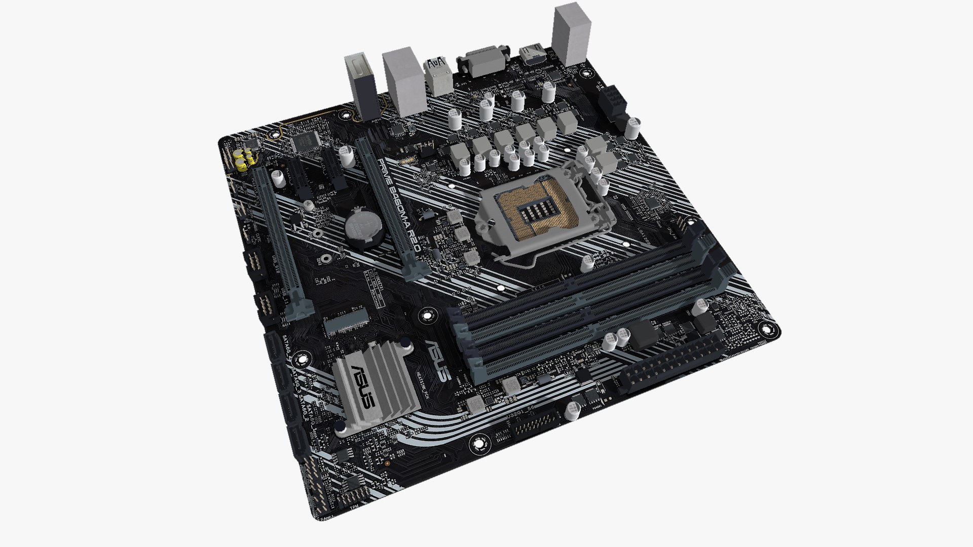 3D Model PC Motherboard MicroATX Mk05 - TurboSquid 1994185