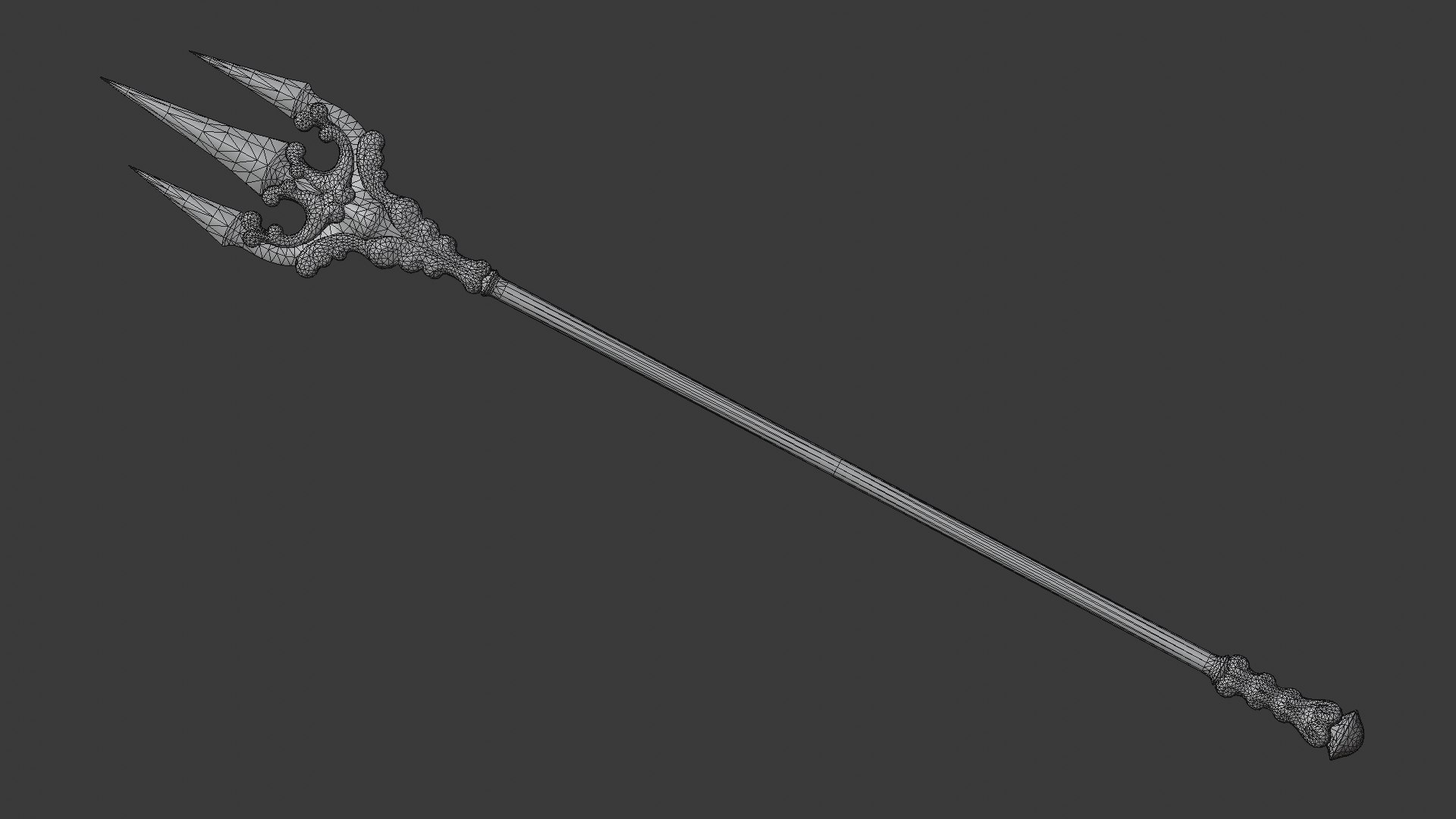 3D Pbr Fantasy Trident Oval - TurboSquid 1545461