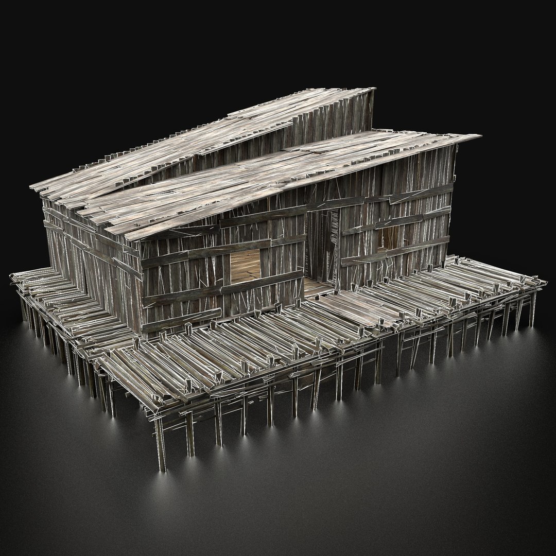 3D Swamp Wetland House - TurboSquid 1677477