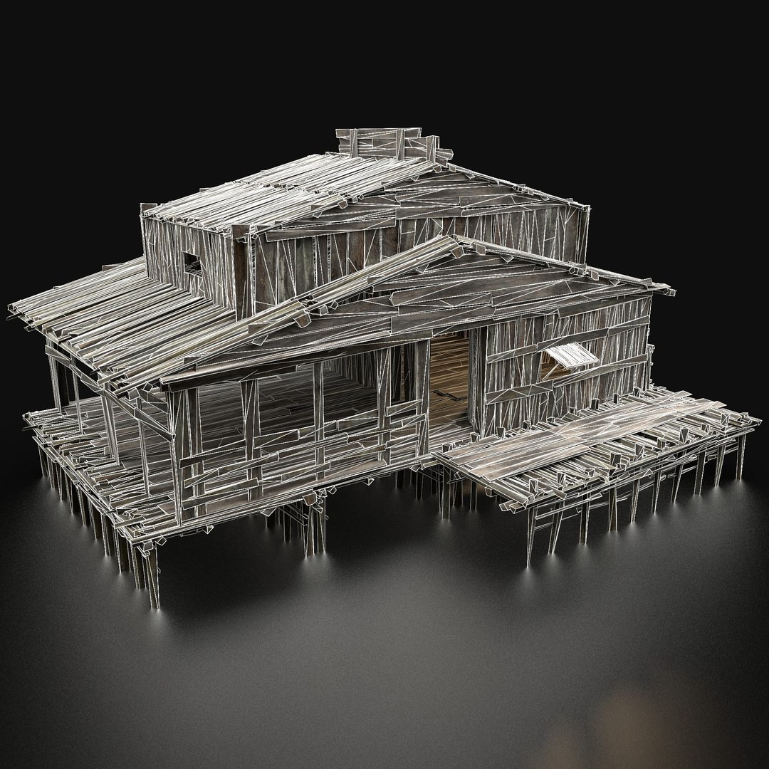 3D Swamp Wetland House - TurboSquid 1677477