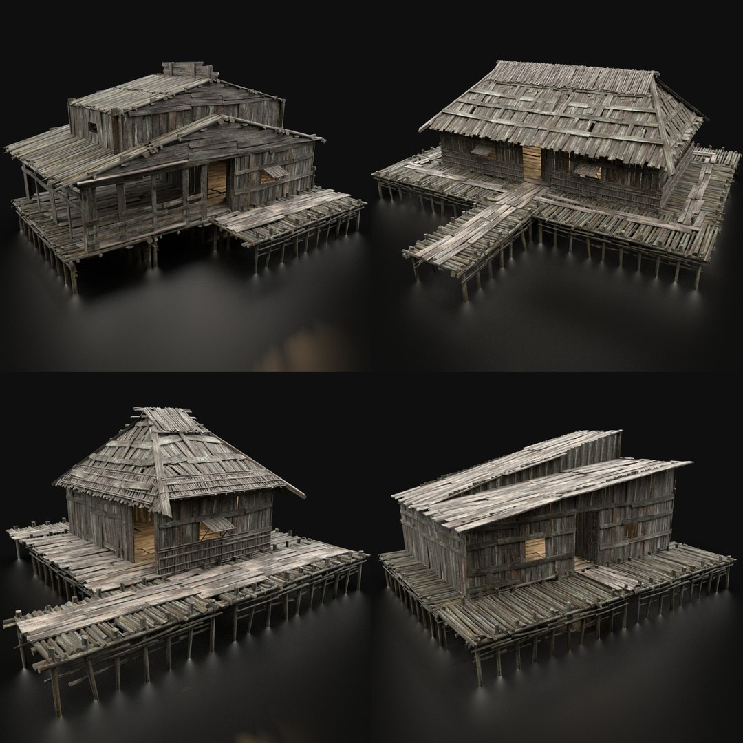 3D swamp wetland house - TurboSquid 1677477