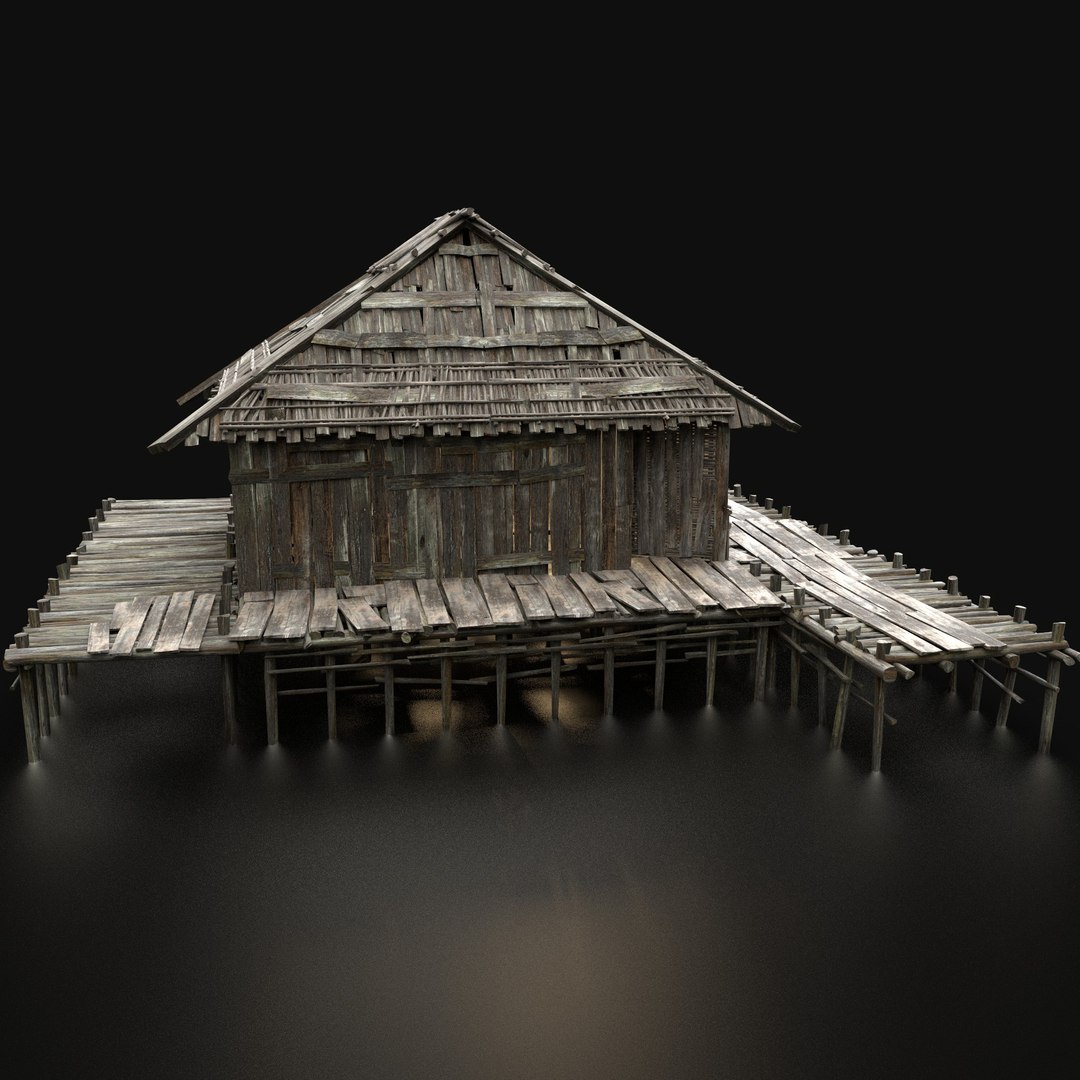 3D Swamp Wetland House - TurboSquid 1677477