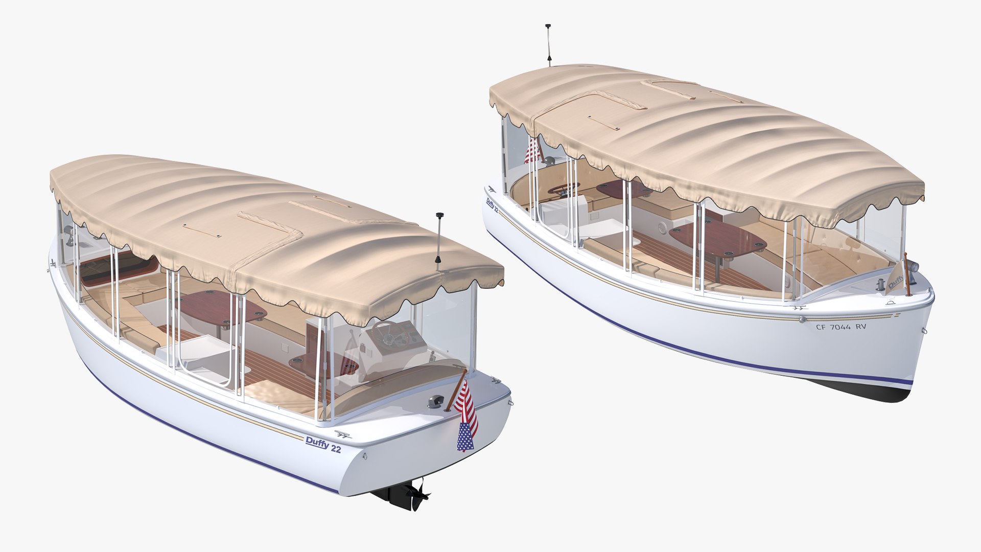 Electric boat duffy 22 3D model - TurboSquid 1524502