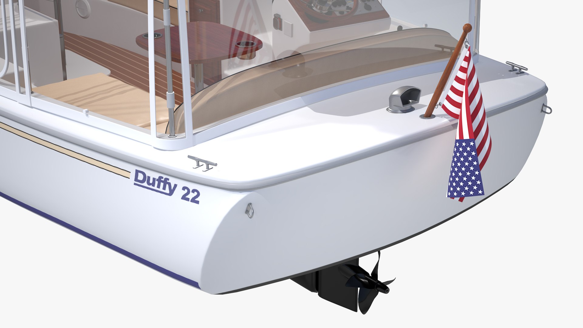 Electric boat duffy 22 3D model - TurboSquid 1524502