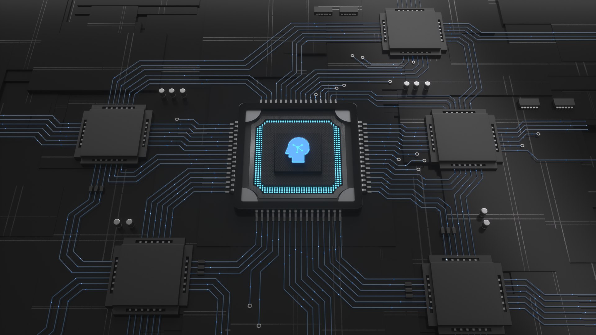 C4D Octane CPU Chip Core Capacitance Scifi Circuit Board 20 Model ...