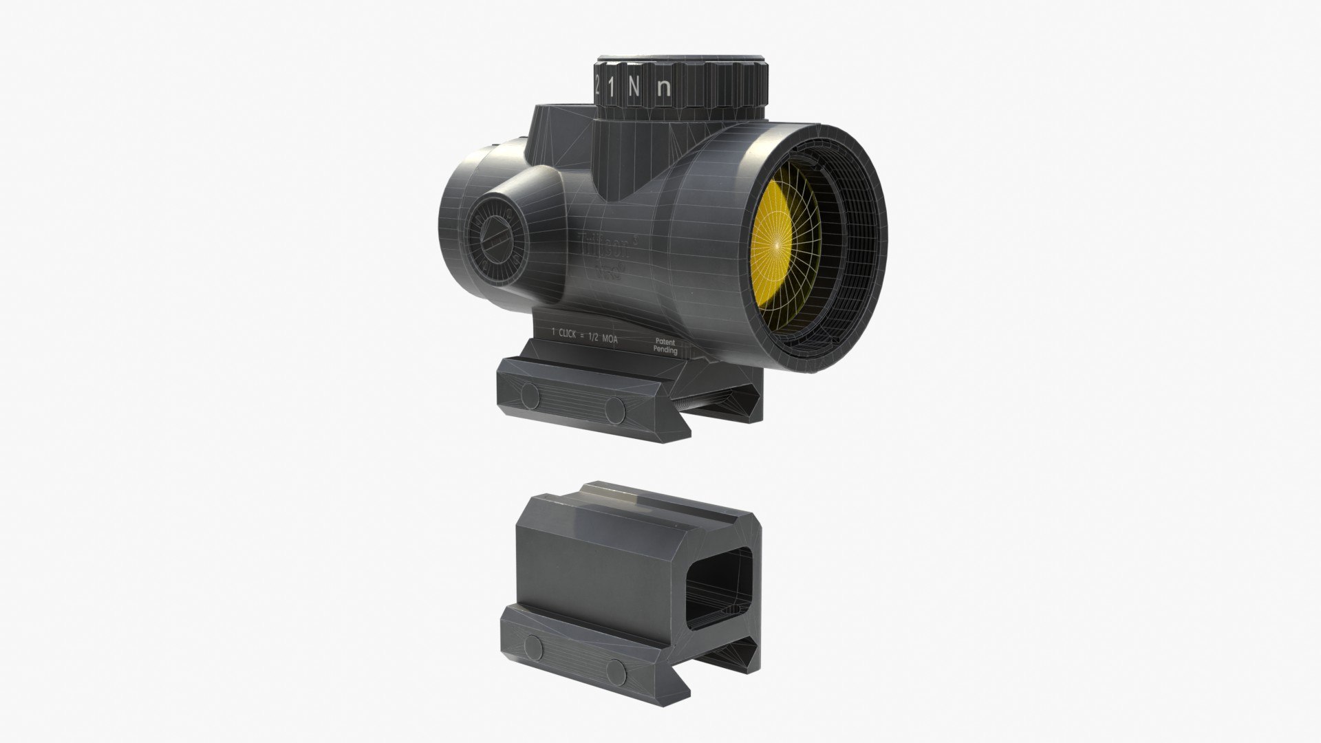 Trijicon MRO Red Dot Sight 3D Model - TurboSquid 2405045