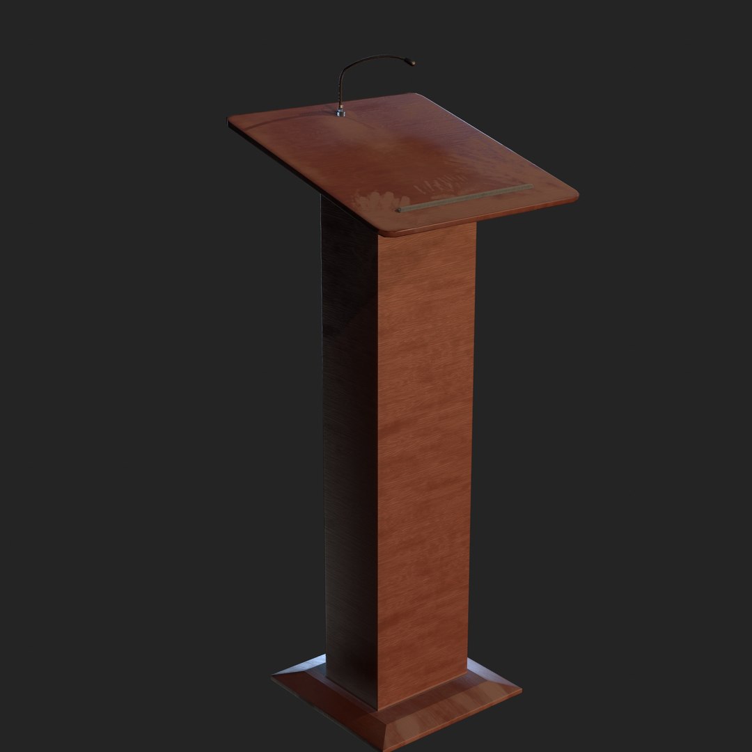3D Speaker Podium - TurboSquid 1479996