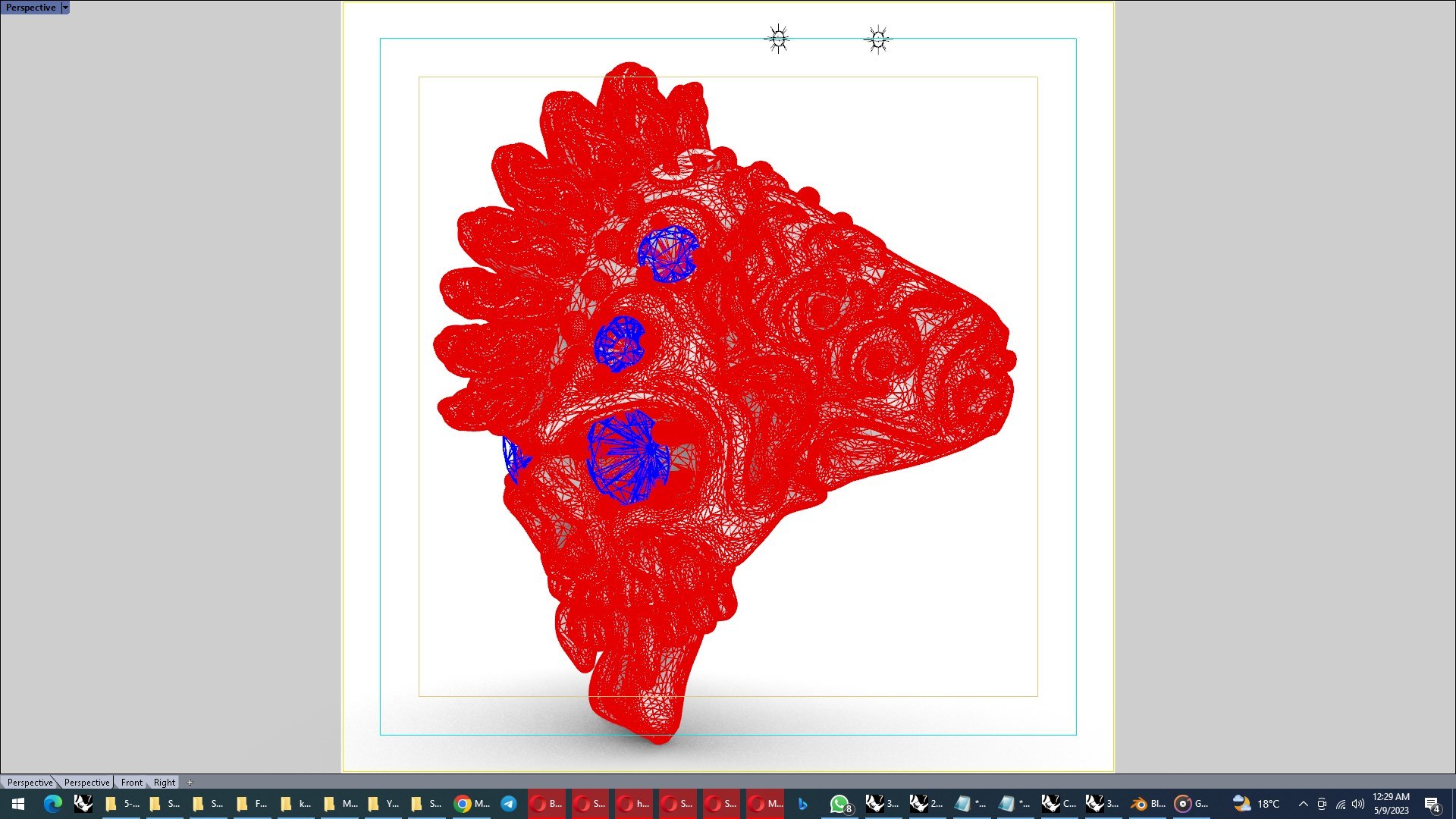 3D Badass Gothic Punk Skull Ring With Gems CAD Design-GP34-GS 3D ...