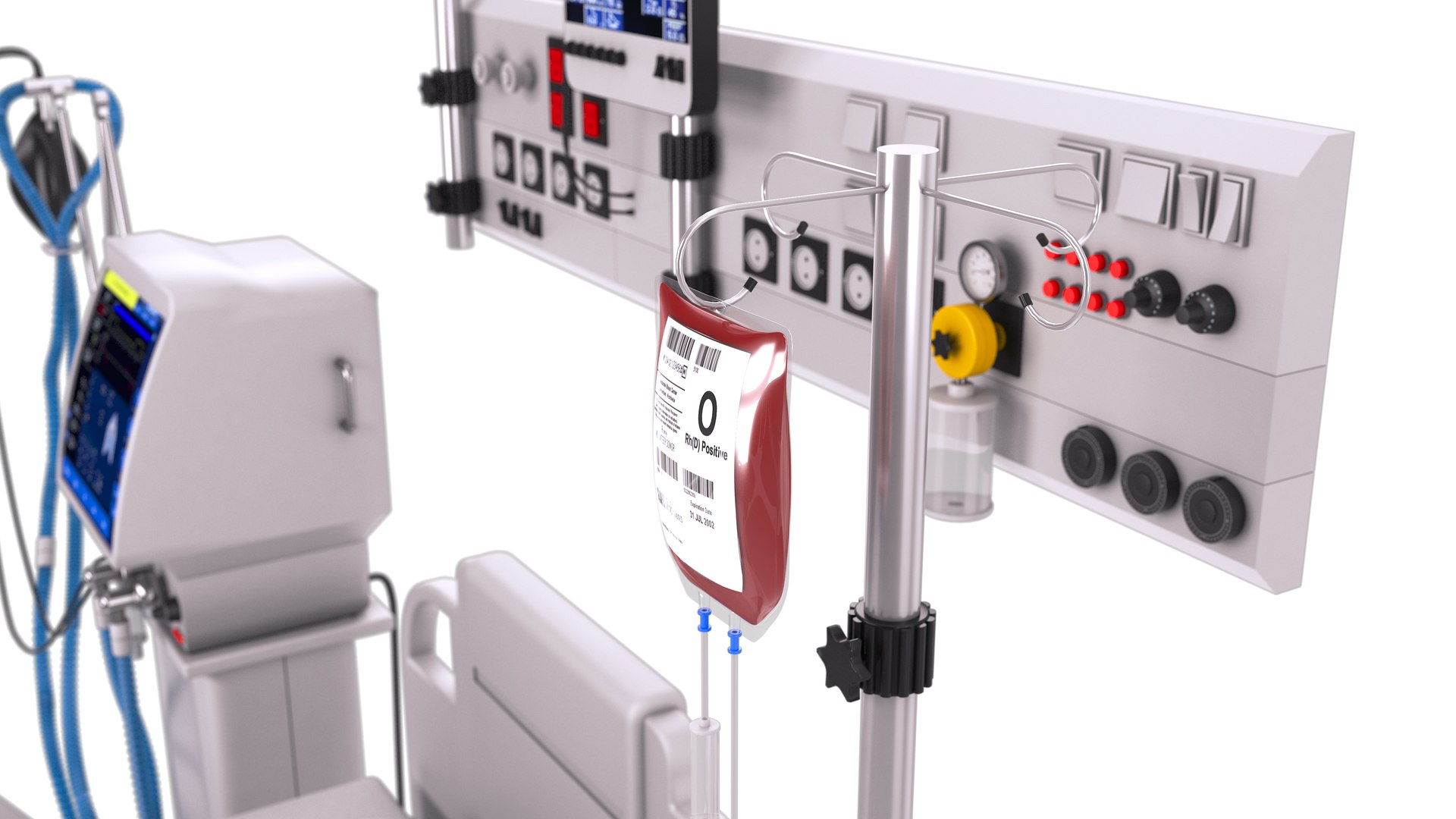 3D Model ICU Equipment - White - TurboSquid 1913553