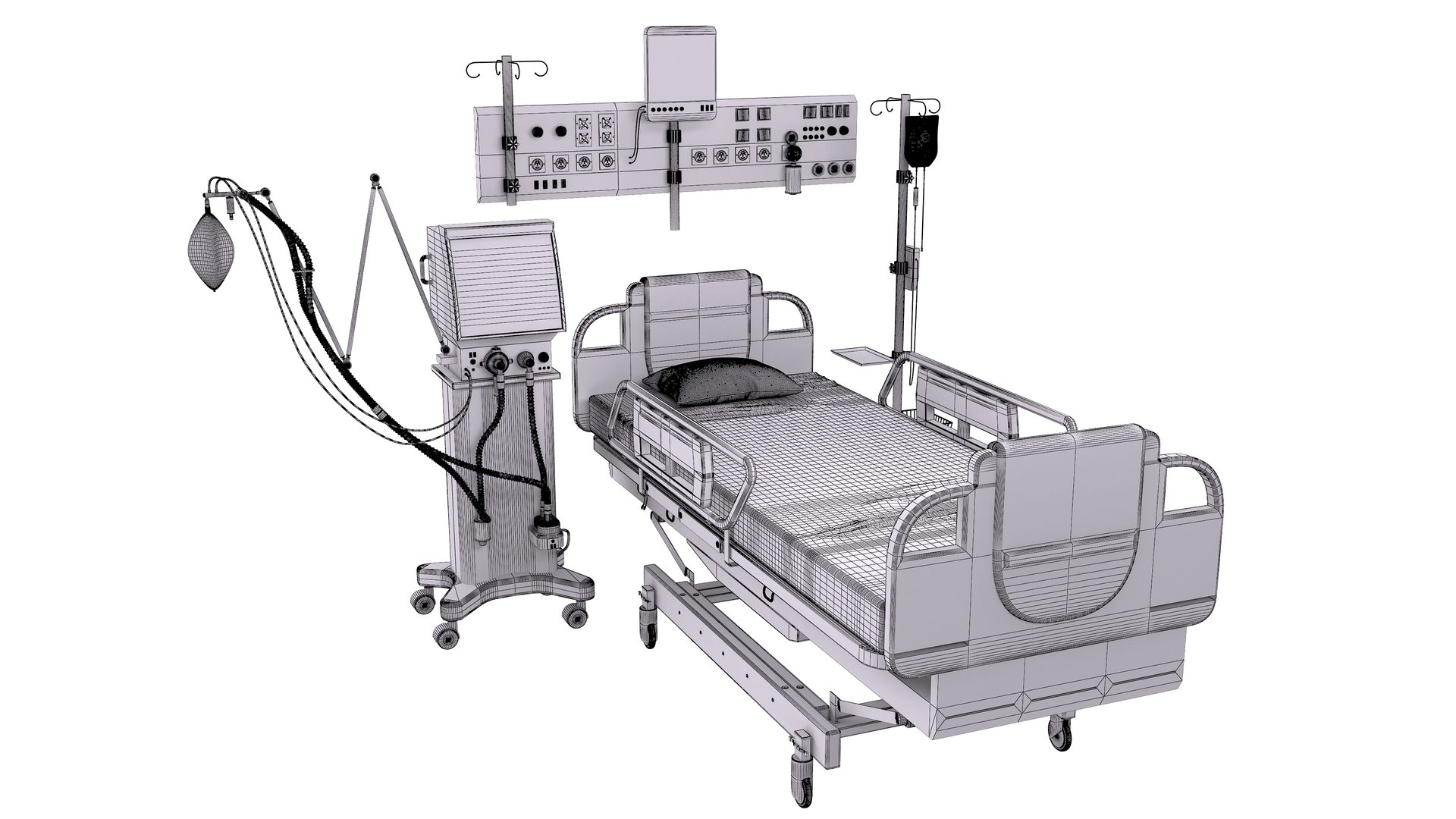 modelo 3d ICU Equipment - White - TurboSquid 1913553