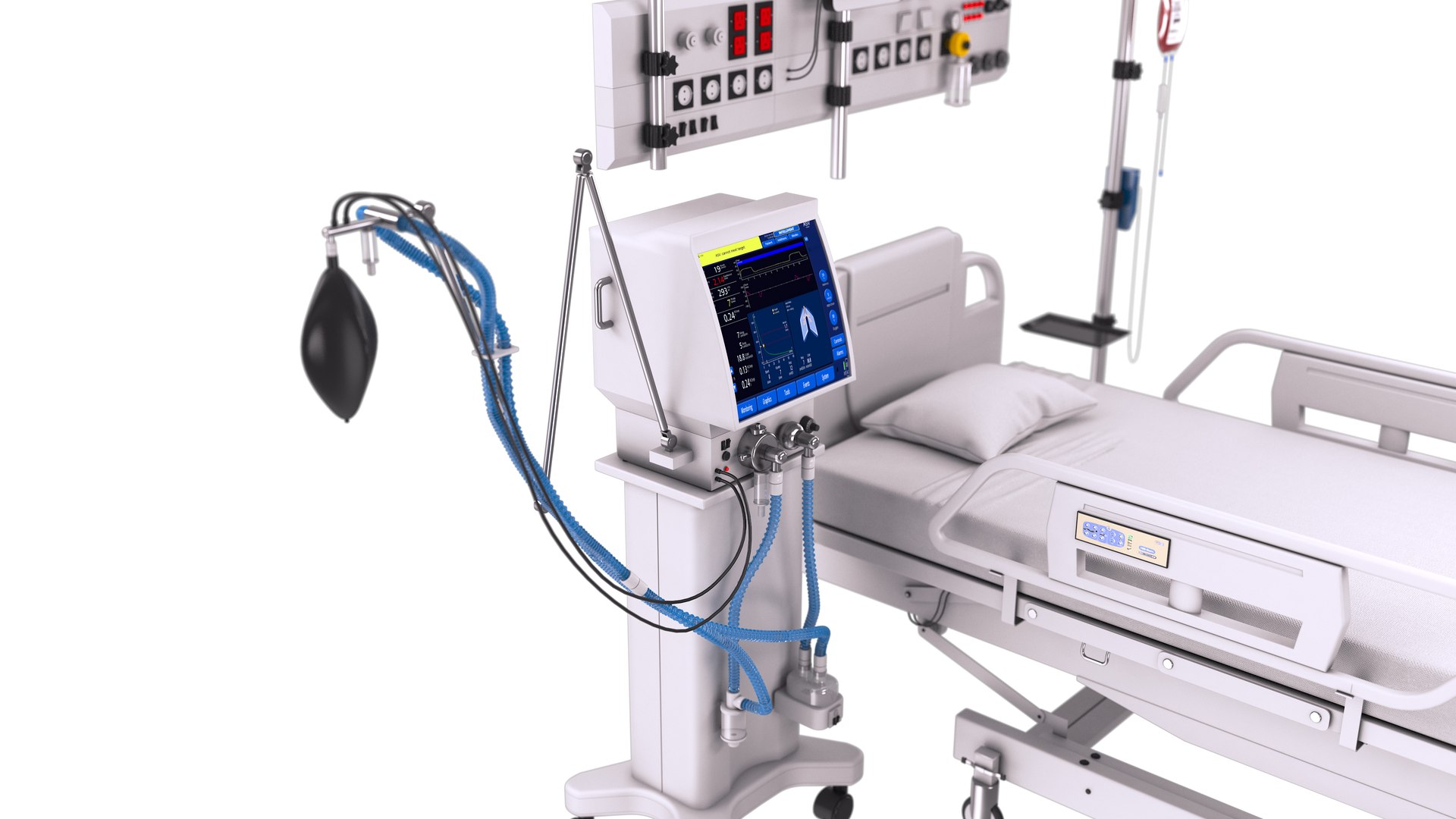 3D Model ICU Equipment - White - TurboSquid 1913553