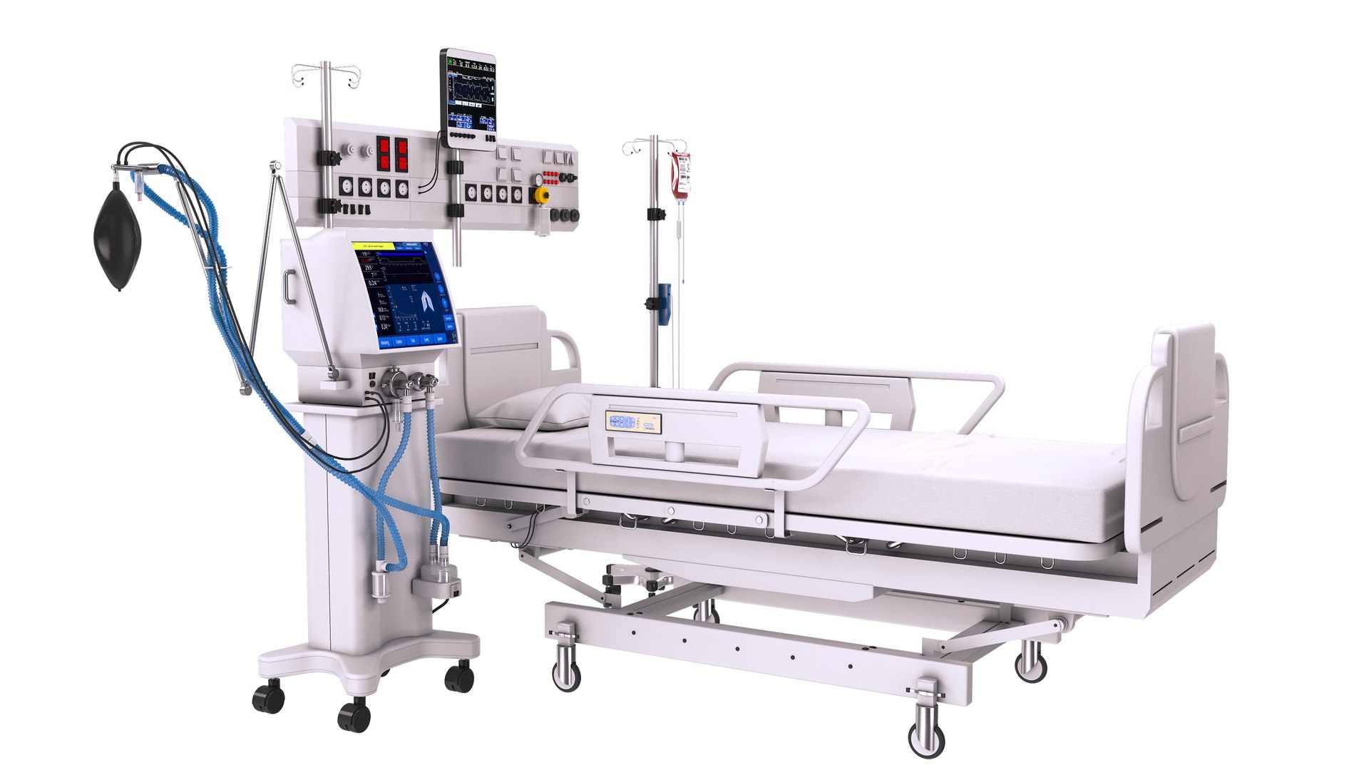 3D Model ICU Equipment - White - TurboSquid 1913553