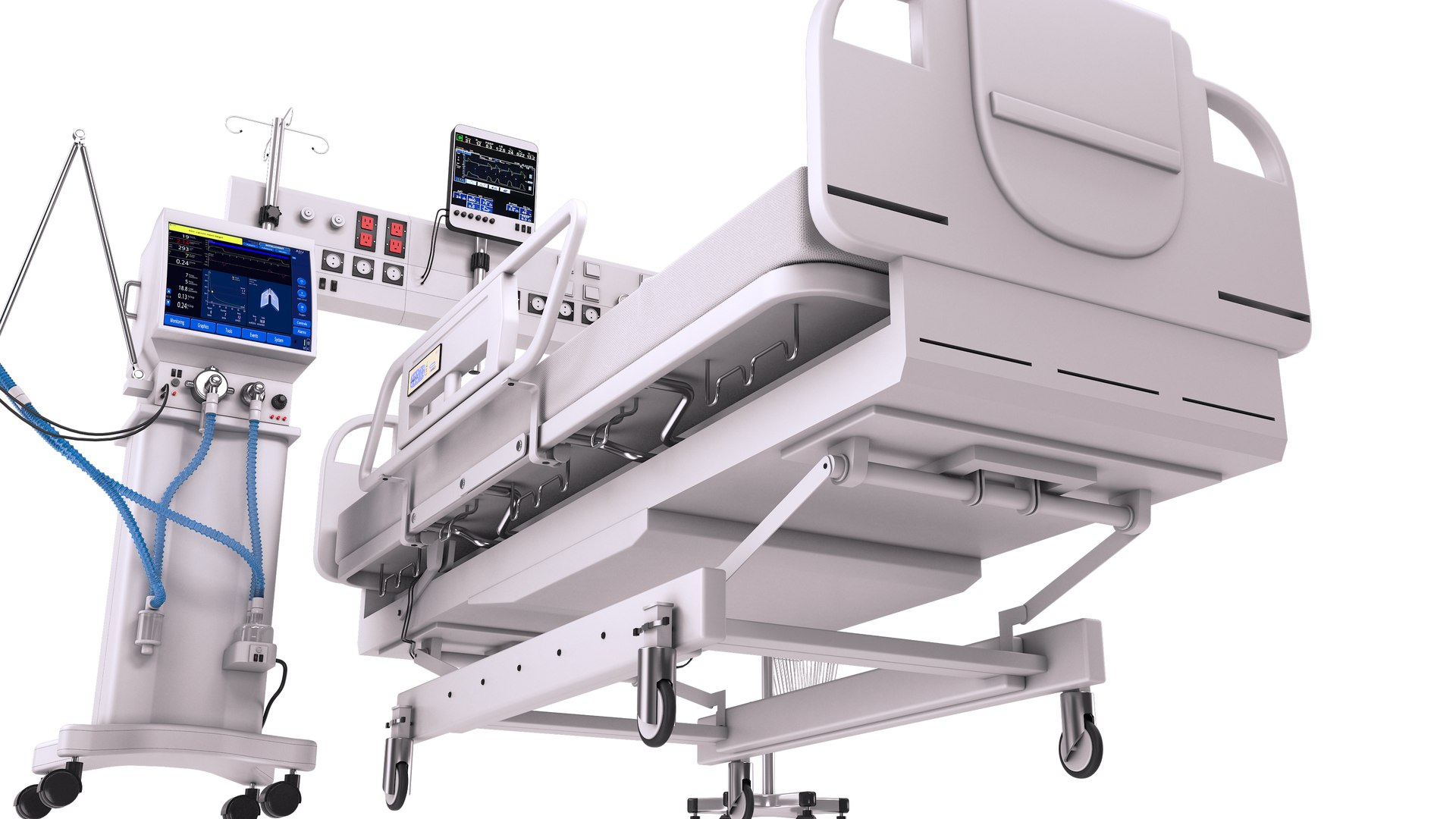3D Model ICU Equipment - White - TurboSquid 1913553
