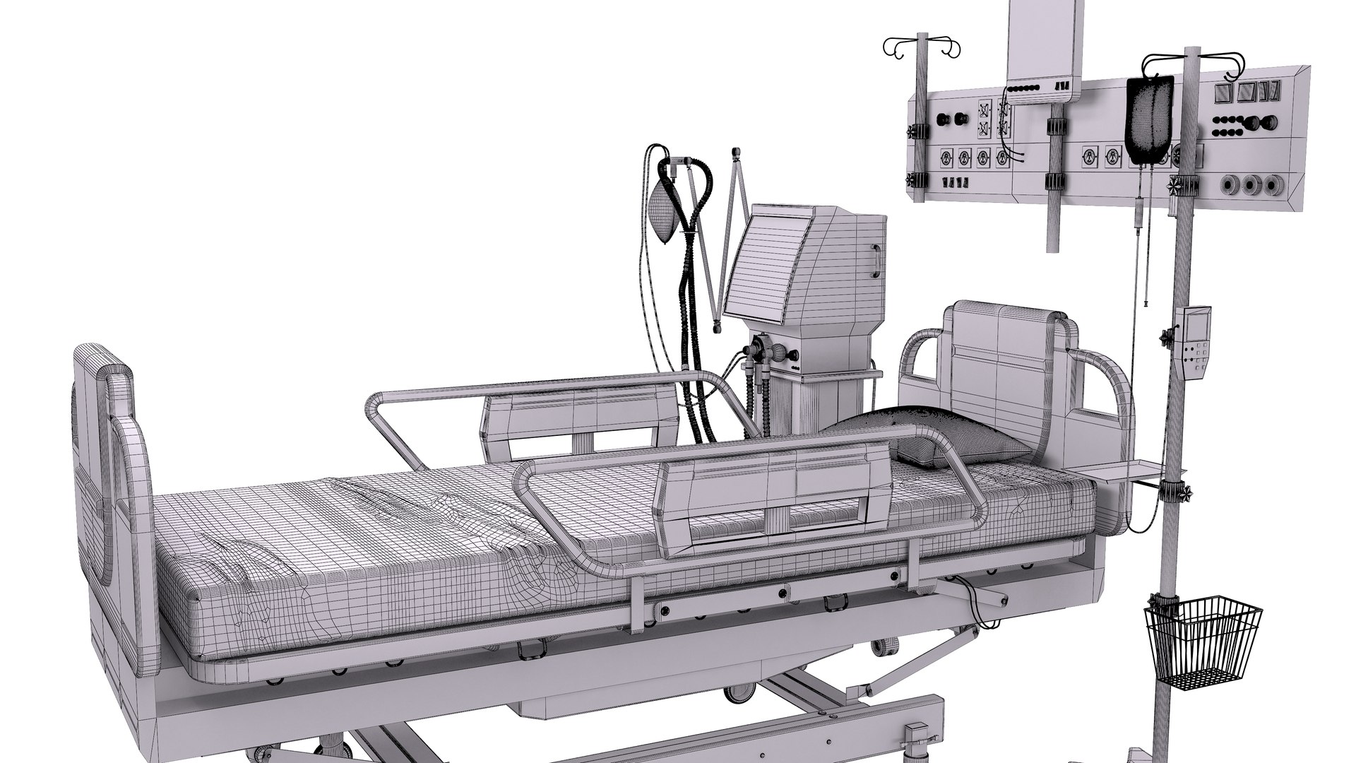 3D model ICU Equipment - White - TurboSquid 1913553