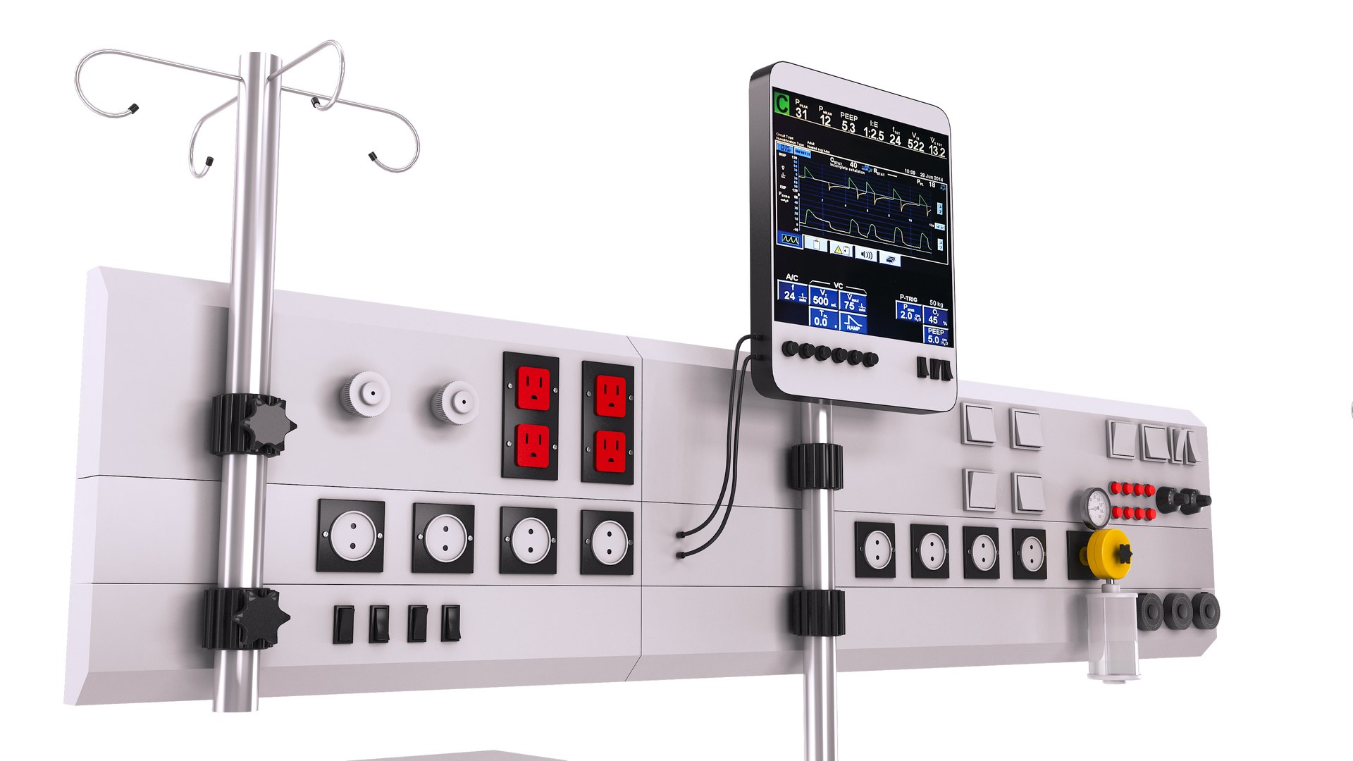 3D Model ICU Equipment - White - TurboSquid 1913553