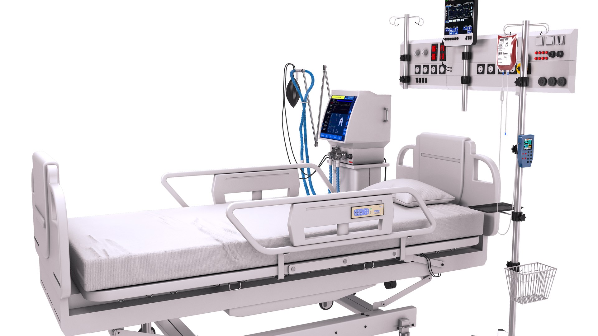 3D model ICU Equipment - White - TurboSquid 1913553