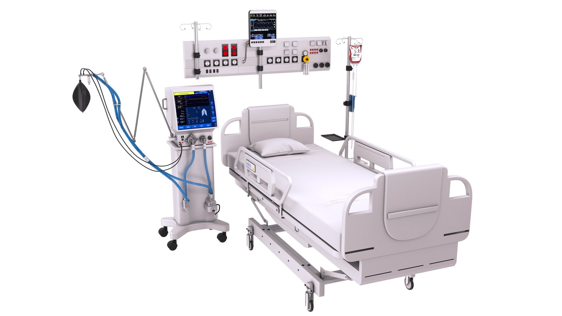 3D Model ICU Equipment - White - TurboSquid 1913553