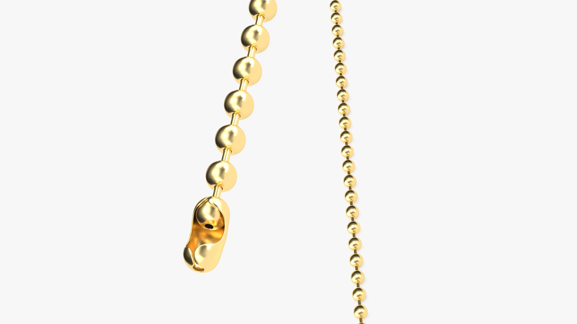 Bead Jewelry Chain Gold 3D Model - TurboSquid 2244508