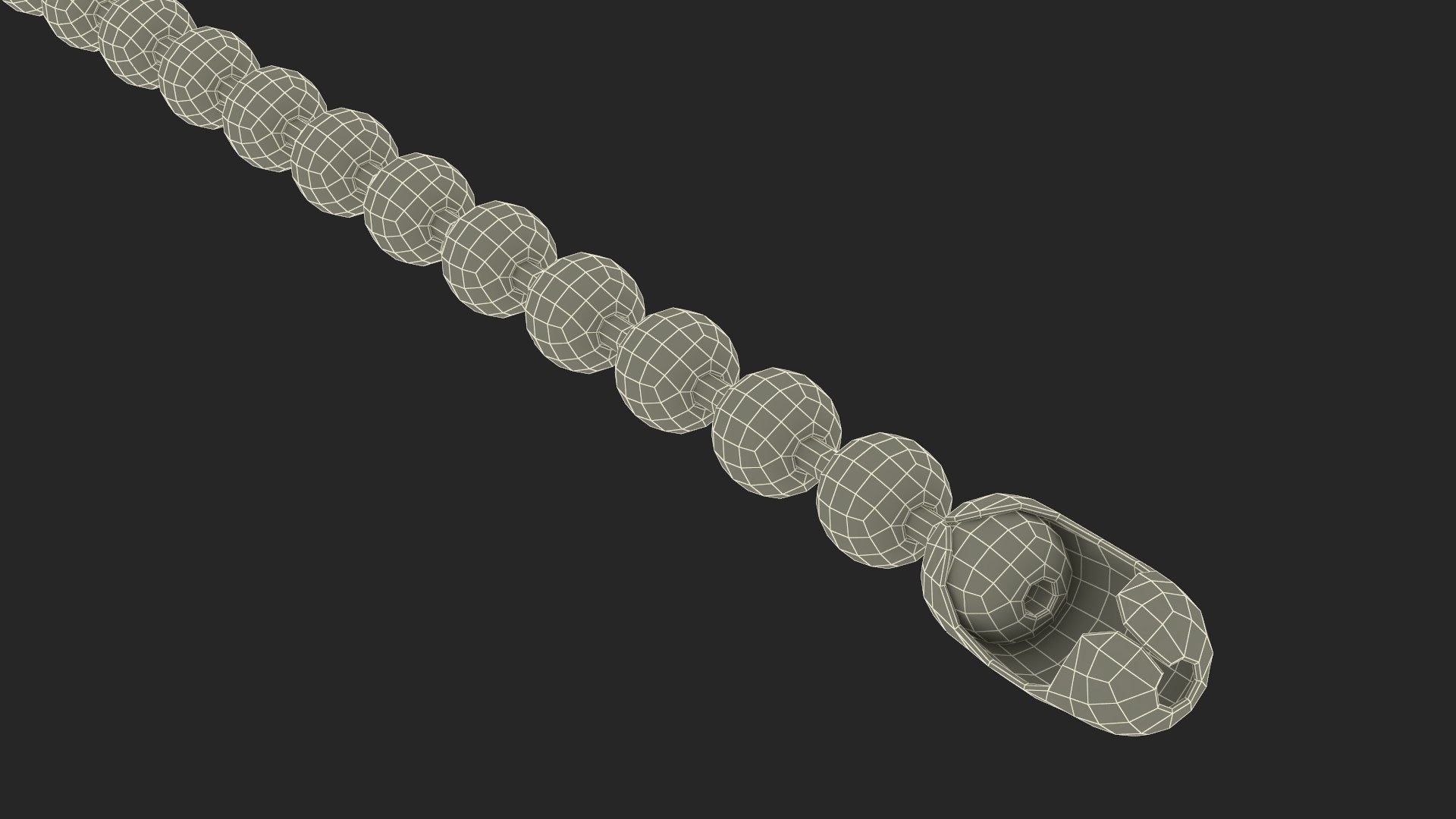 Bead Jewelry Chain Gold 3D Model - TurboSquid 2244508
