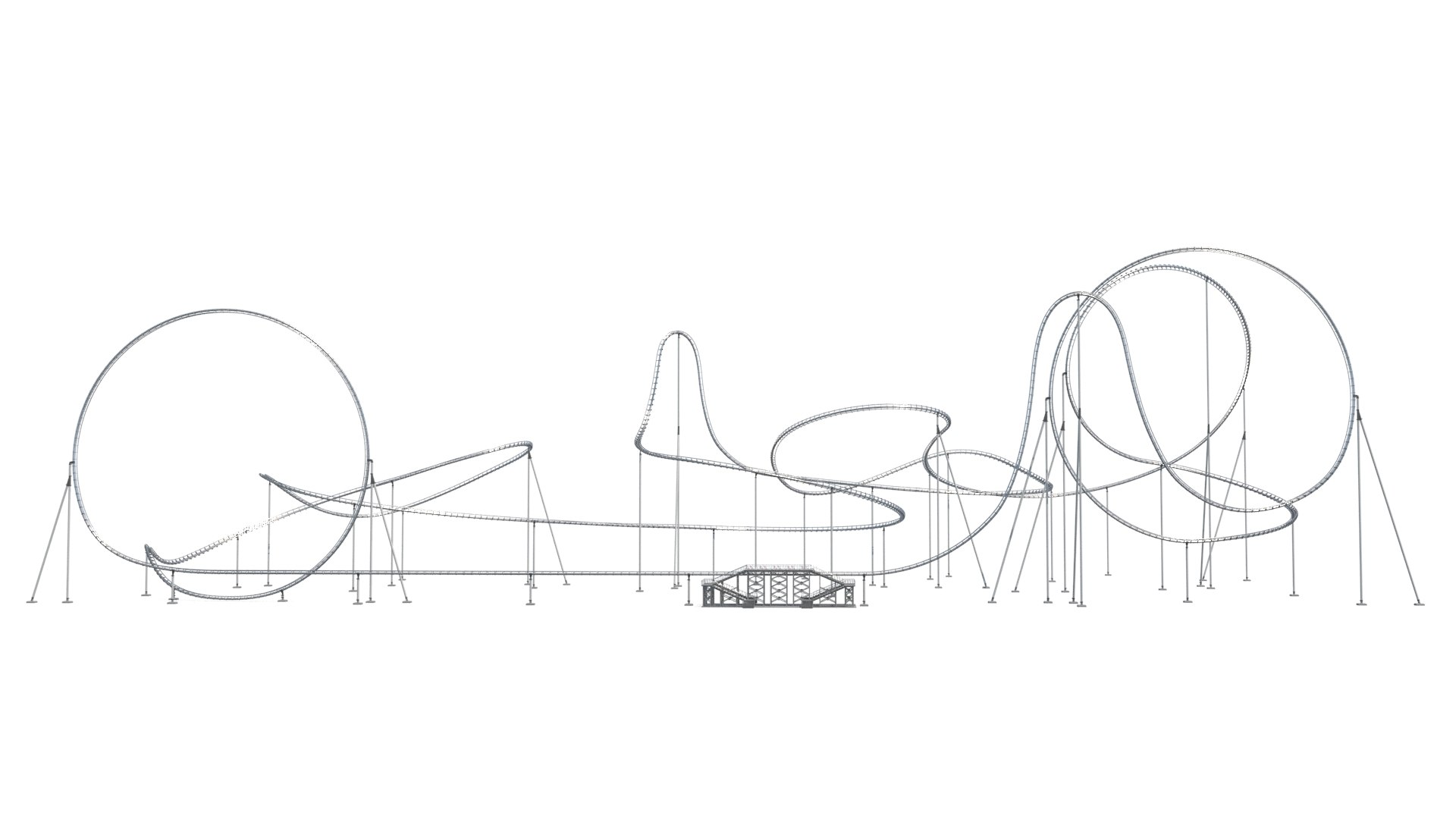 Roller Coaster Track 3D Model - TurboSquid 1891903