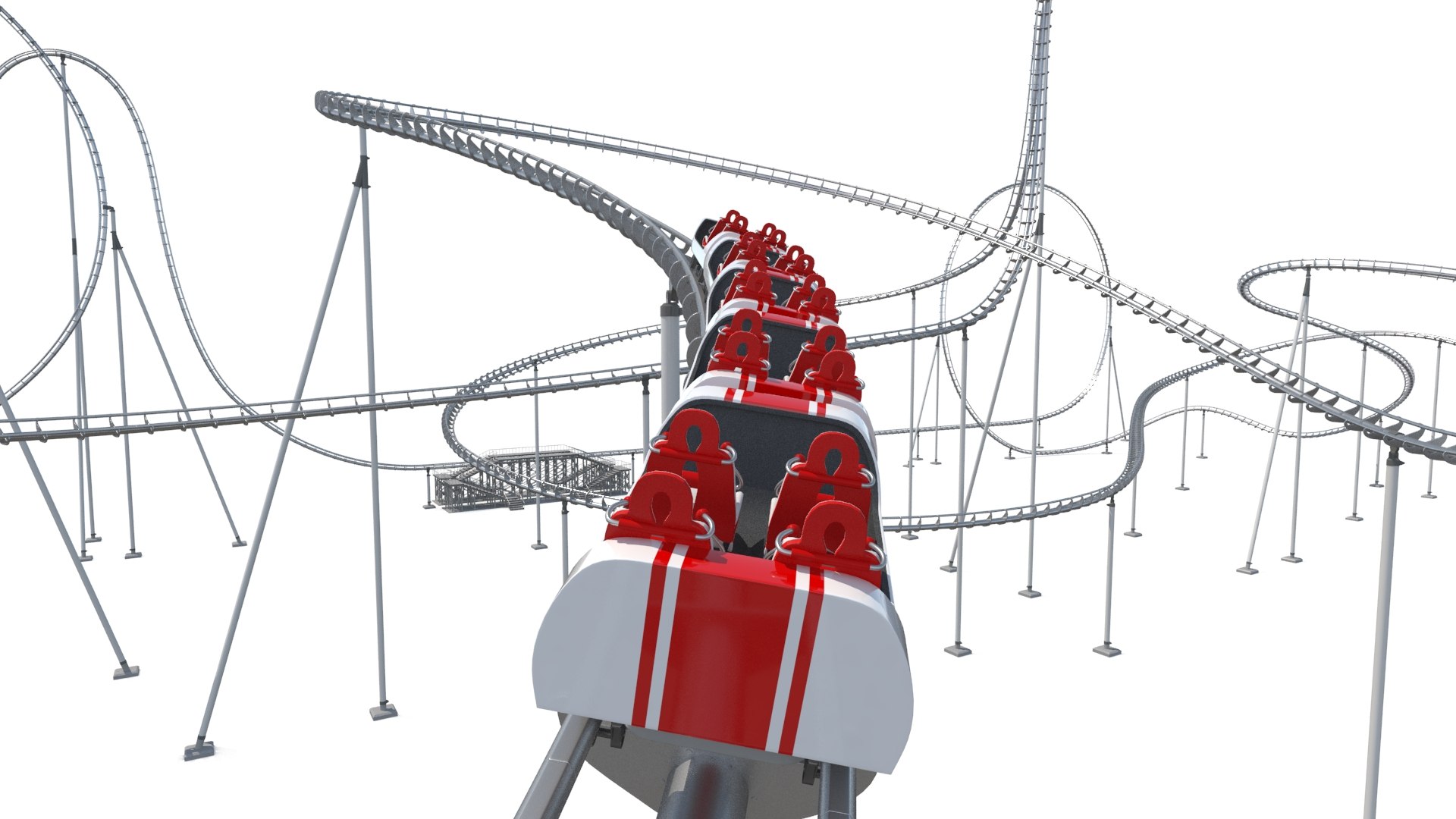 Roller Coaster Track 3D Model - TurboSquid 1891903
